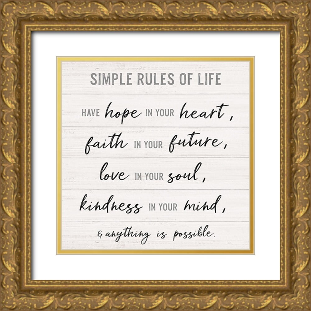Carpentieri, Natalie 26x26 Gold Ornate Wood Framed with Double Matting ...