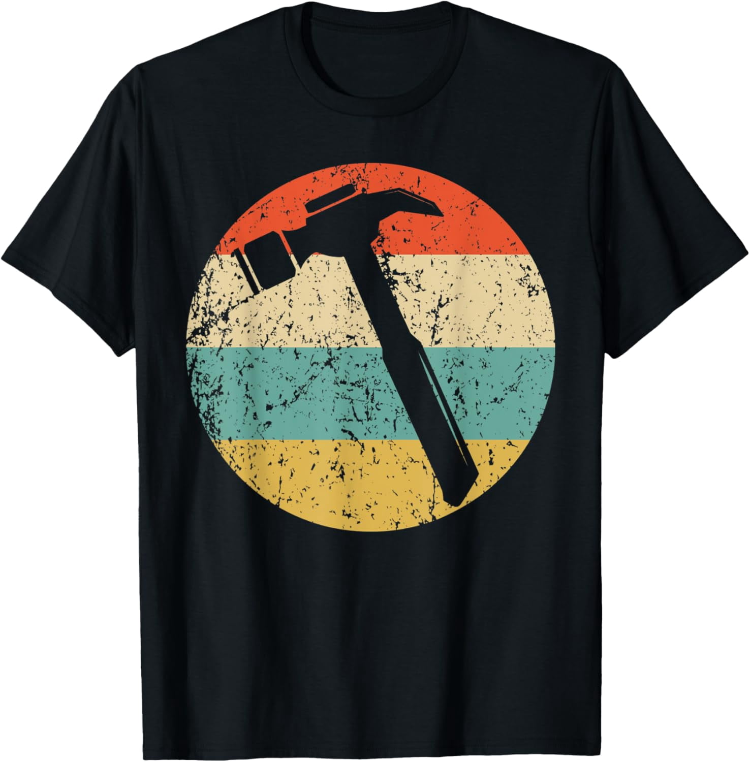 Carpentry Hammer Silhouette Retro Carpenter T-Shirt men and women can ...