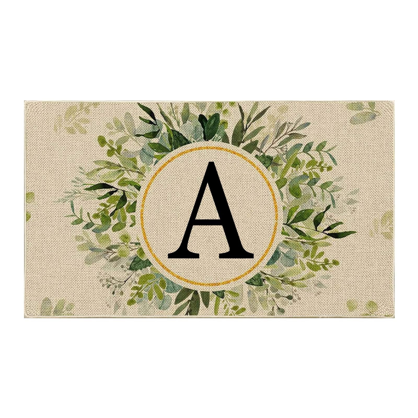 Carpet 1PCS Summer Floor Mats Letter Family Last Name Initial Doormat ...