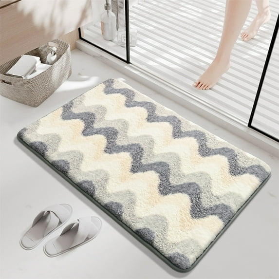 Carpet Bathroom Non-Slip Mat, Entrance Foot Mat, Rubber Material, Non ...