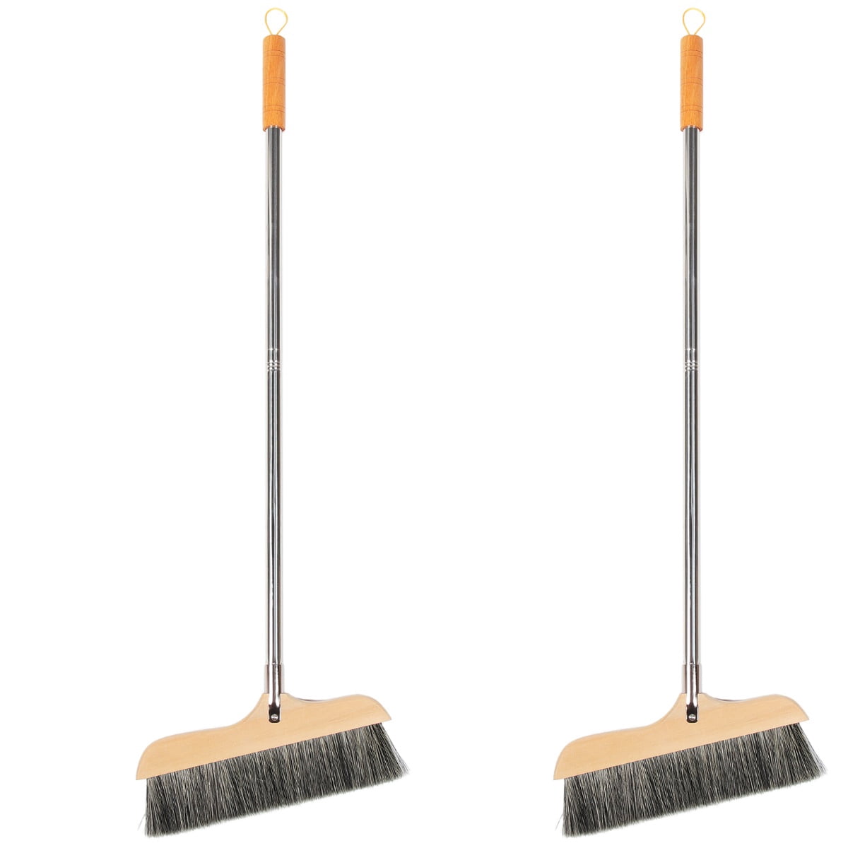 Carpet Brush 2 Count Cleaning Floor Wood Broom White Hair Soft Bristle ...
