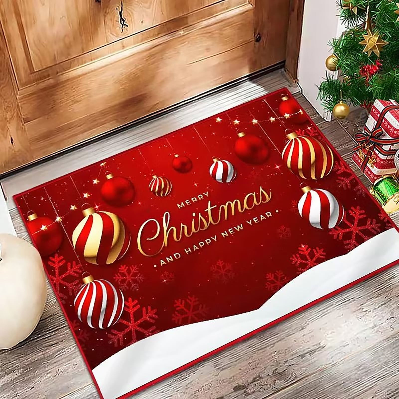 Carpet,Christmas Day Carpet Super Absorbent Microfiber Kitchen Mat Non ...