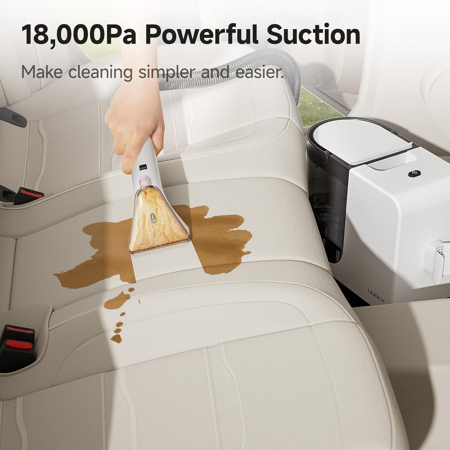Carpet Cleaner Machine 18Kpa Powerful Suction for Pet, Portable Carpet ...