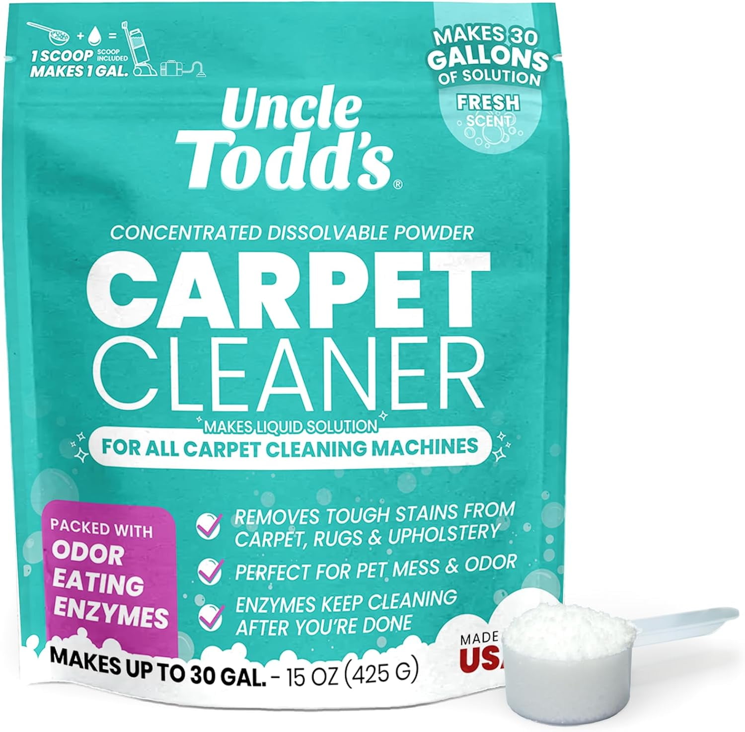Carpet Cleaner Powder for Machines | Makes 30 Gallons of Solution ...
