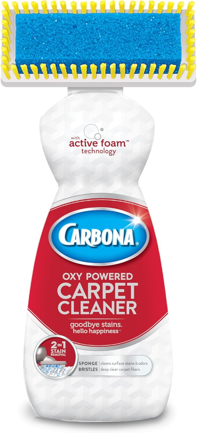 Carpet Cleaner with Brush | Oxy-Powered Foam for Spot Stain Removal ...