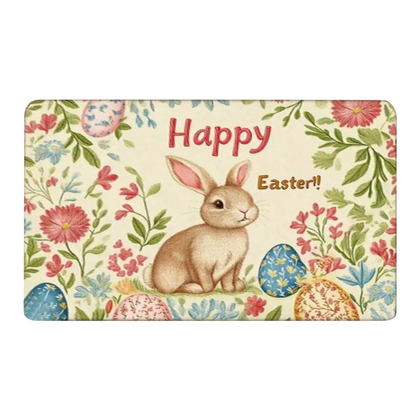 Carpet Easter Rugs Rugs Easter Bunny in Bouquet Bathroom Rug Kitchen ...