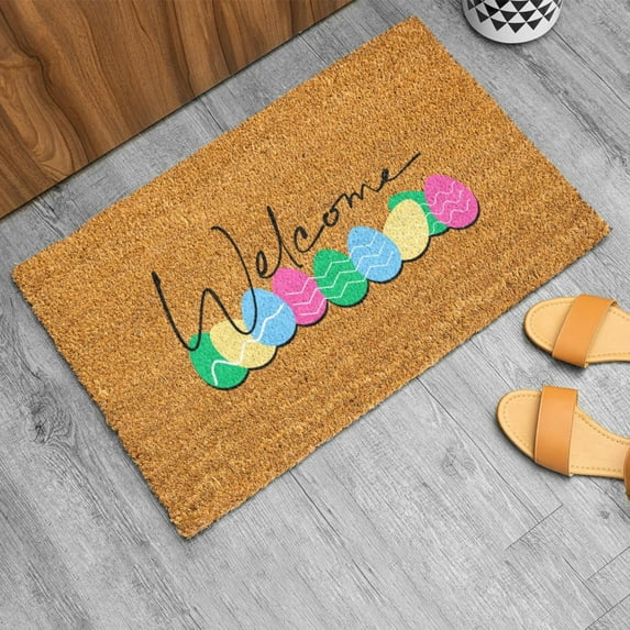 Carpet,Easter Spring Welcome Mat Colorful Easter Eggs Front Door Mat ...