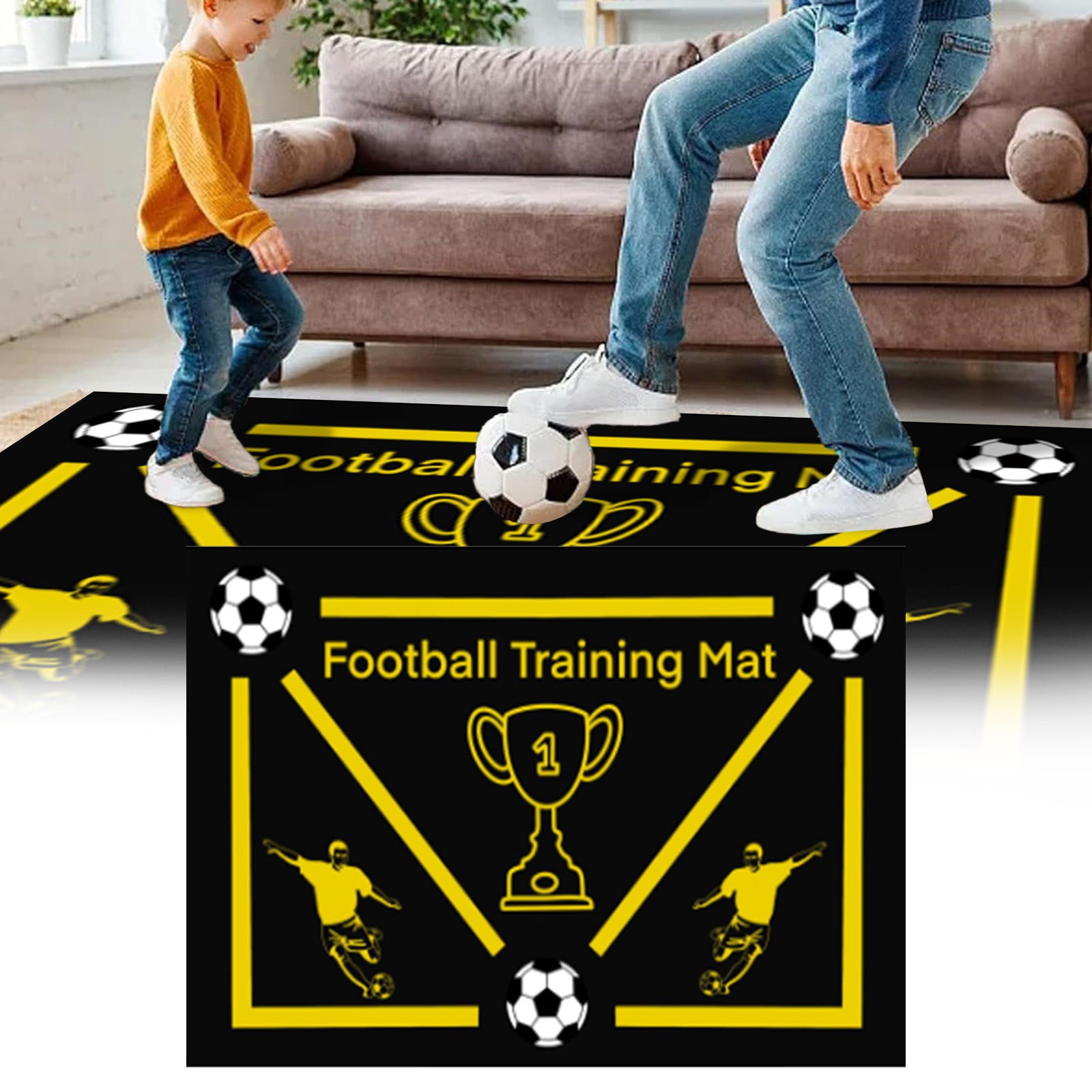 Carpet,Football Footstep Training Non Slip Mat Home Mud Sports Footstep ...