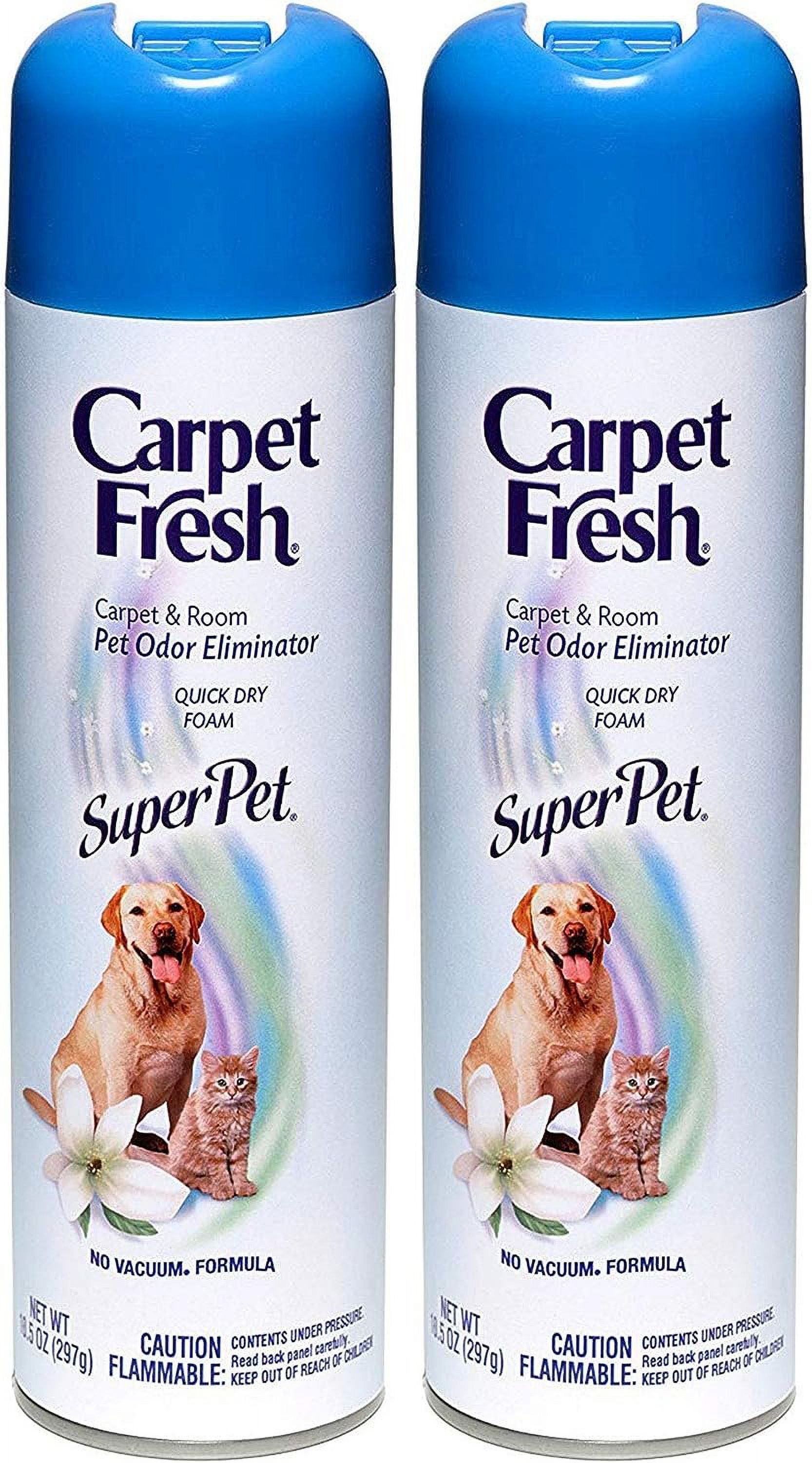 Carpet Fresh No Vacuum Foam Carpet Refresher, Super Pet 10.50 oz, Pack ...