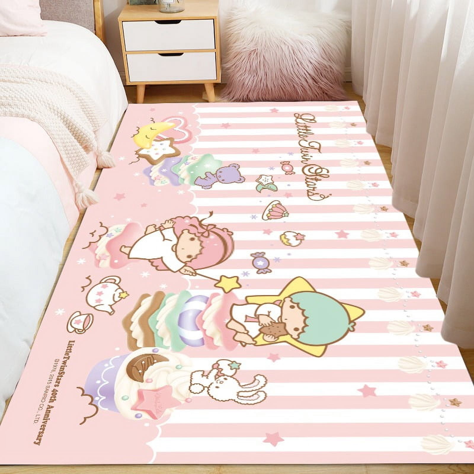 Carpet Kuromi Pattern Rugs Bedroom Bedside Home Decor Crawling Floor ...