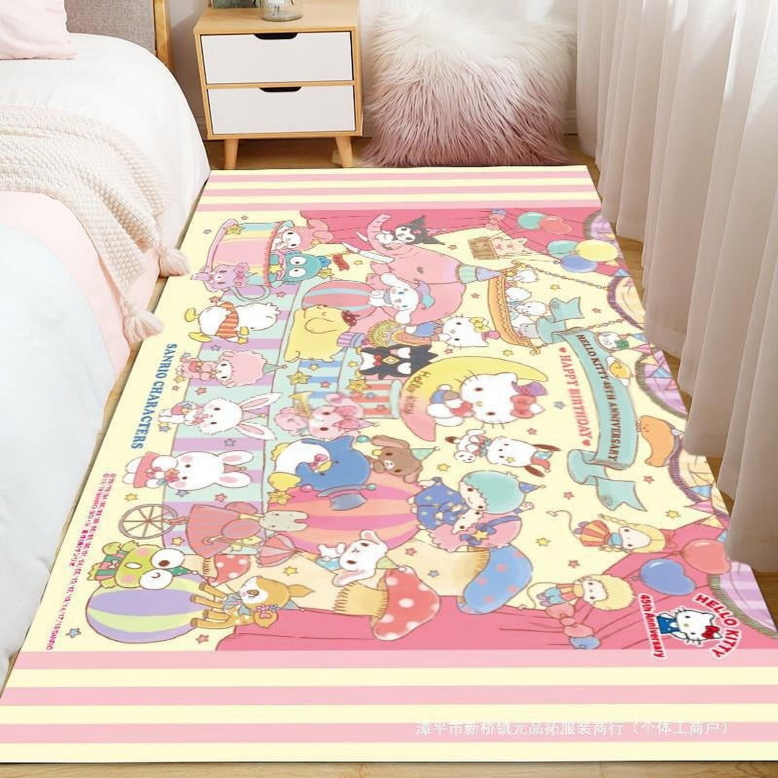 Carpet Kuromi Pattern Rugs Bedroom Bedside Home Decor Crawling Floor ...