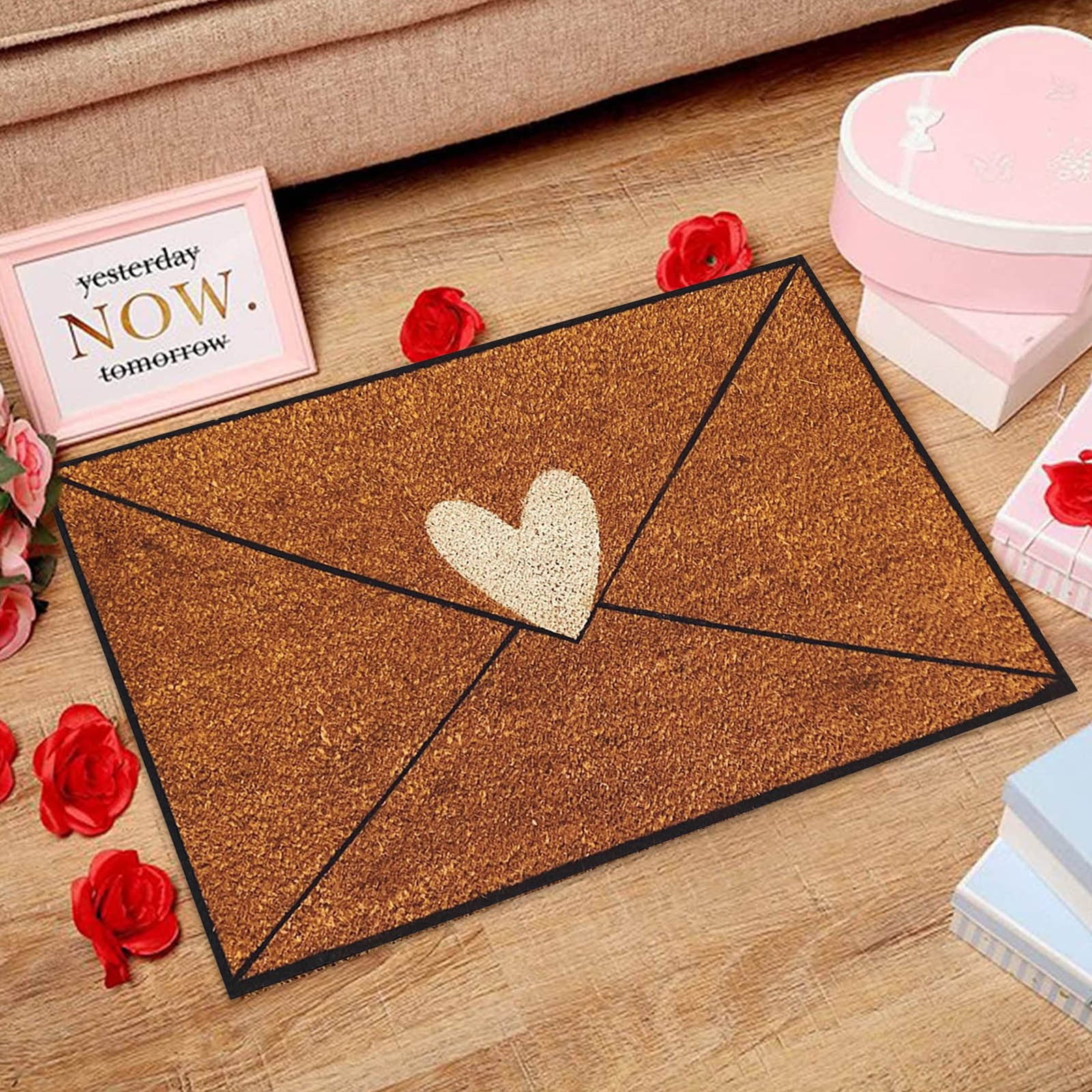 Carpet,Love Envelope Mat Holiday Mat Welcome Door Mat Polyester Door ...