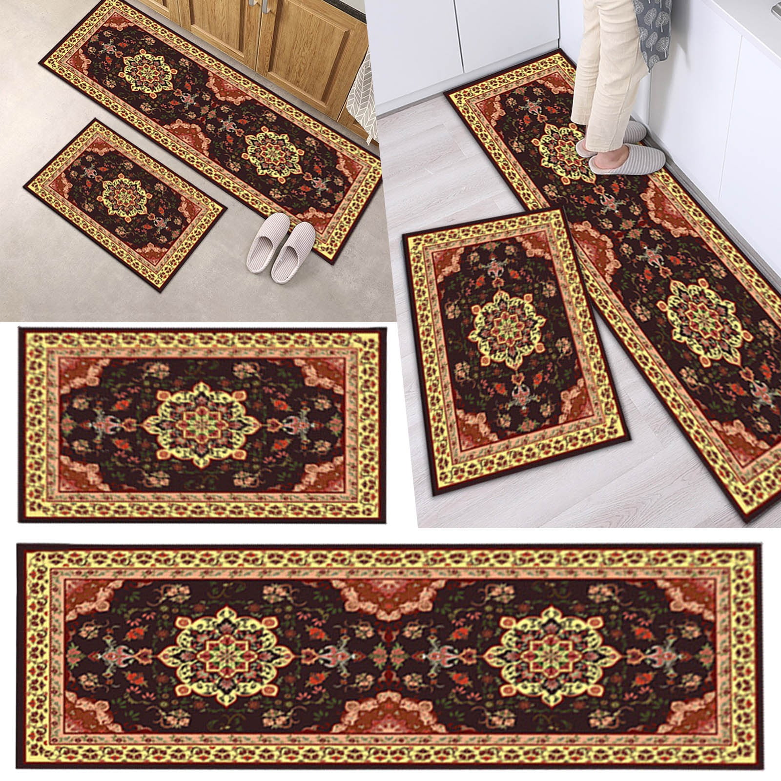 Carpet,Machine Washable Crystal Velvet Floor Mats Non Slip Comfortable ...