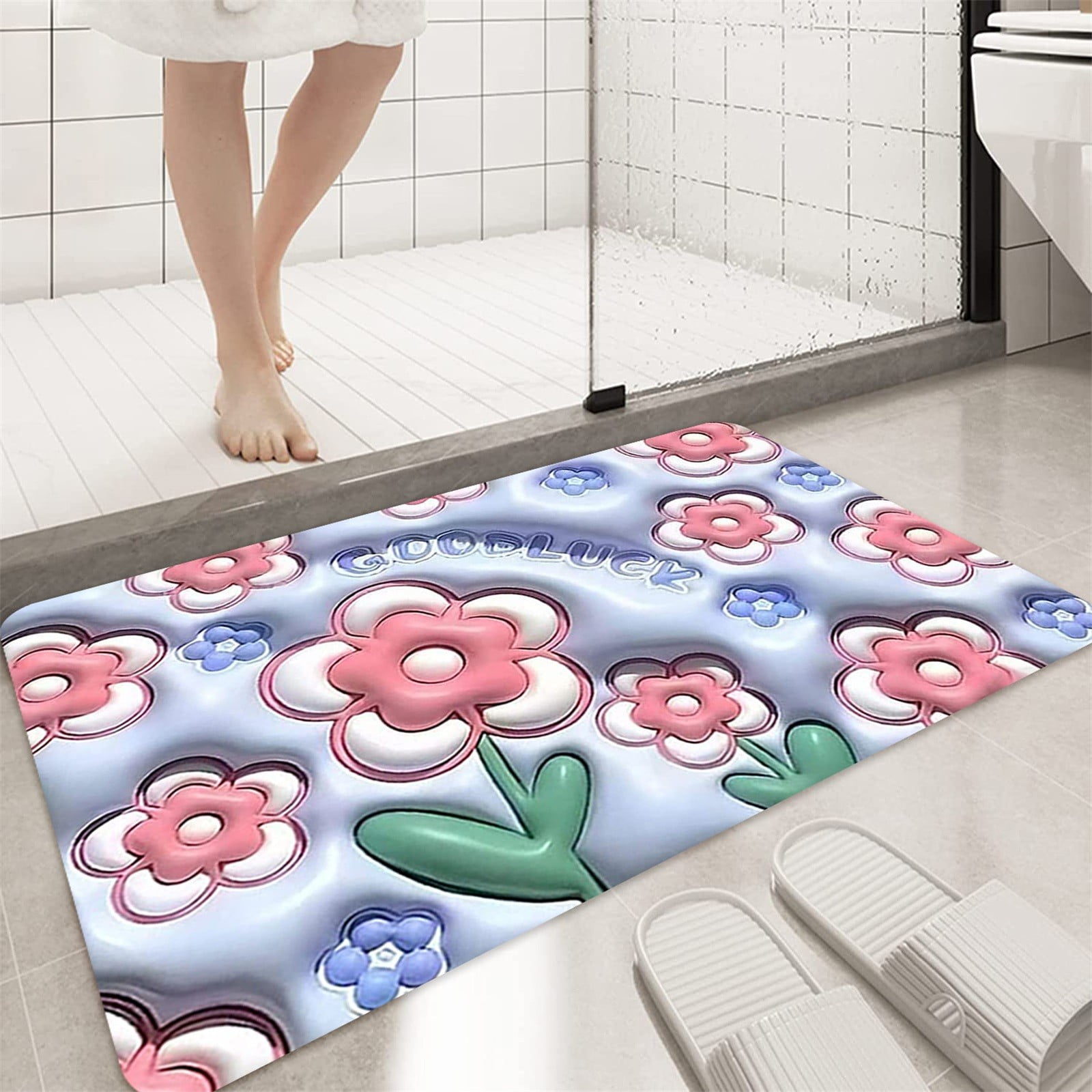 Carpet Polyester Carpet 3D Non Slip Bathroom Mats Fruit Sunflower Mats ...