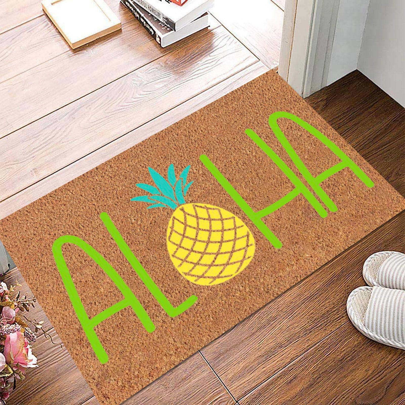 Carpet Polyester Carpet Fun Pineapple Letter Printed Door Mat Slip ...