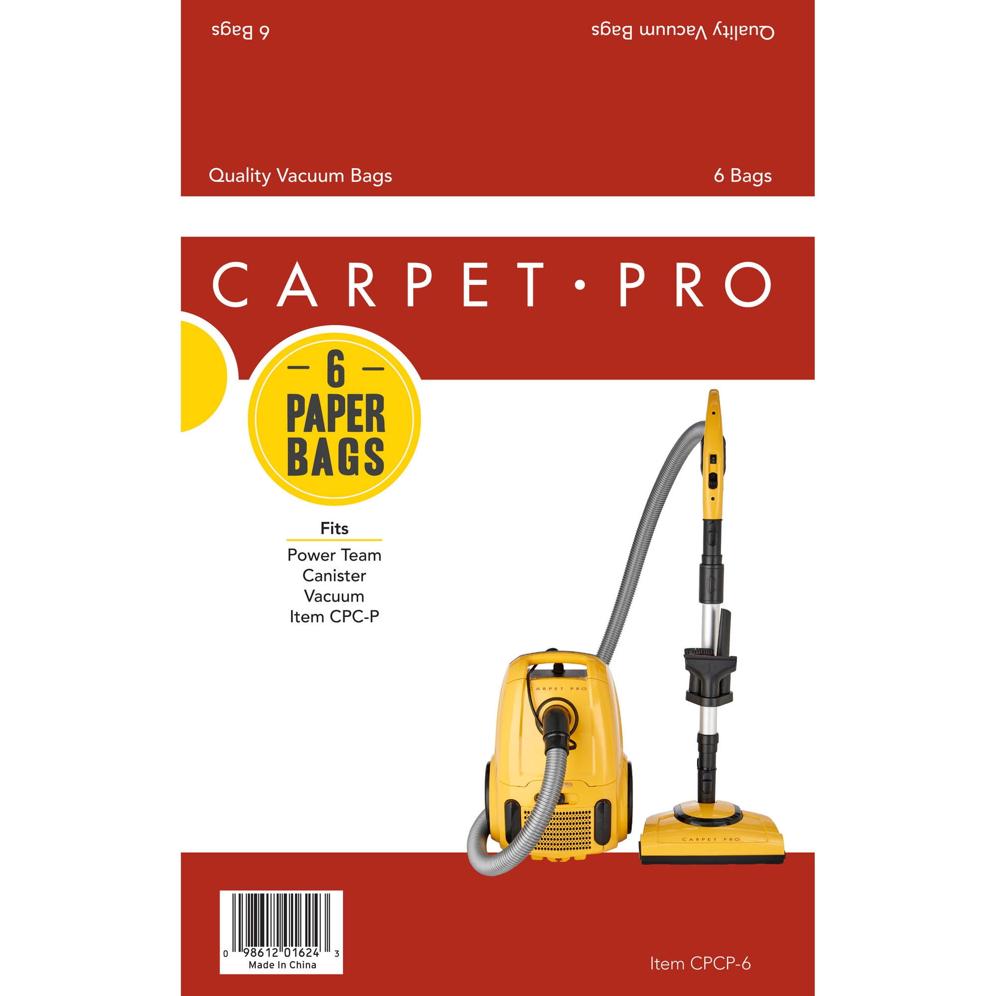 Carpet Pro 6-Pack Paper Vacuum Bags for Vacuum Cleaner - Walmart.com