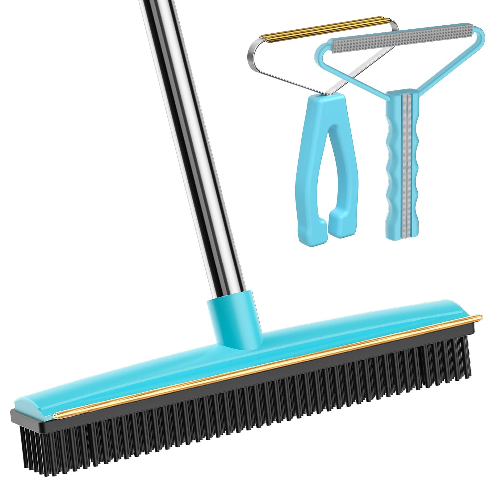 Carpet Rake - 60" YPF5 Long Handle Pet Hair Removal with Metal Fabric ...