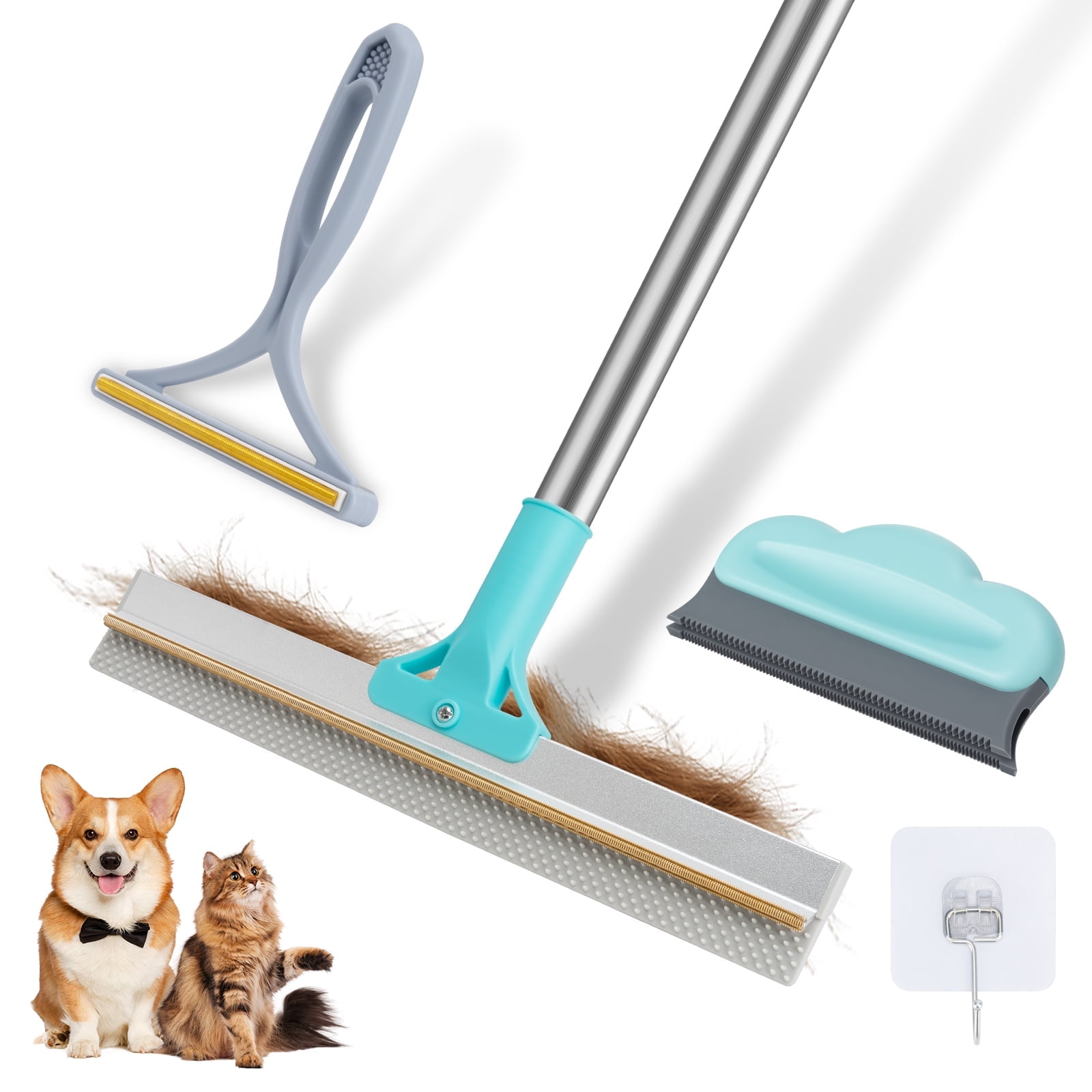 VVVVVW, Carpet Rake for Pet Hair Removal, 52.7‚Äù Adjustable Dog Cat ...