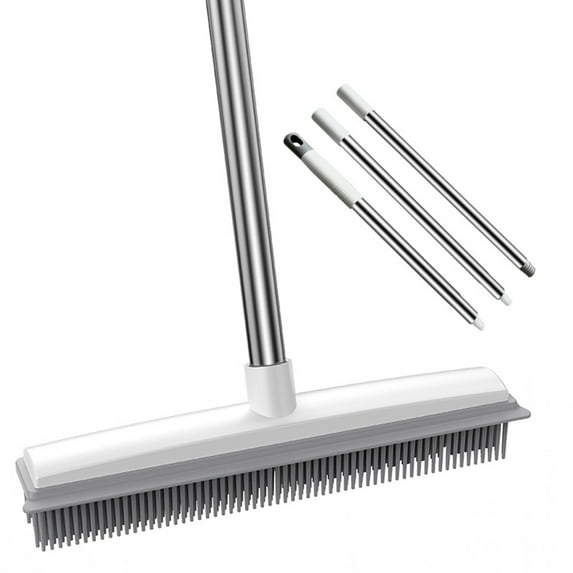 Carpet Rake for Pet Hair Removal - 60" Adjustable Long Handle Carpet ...