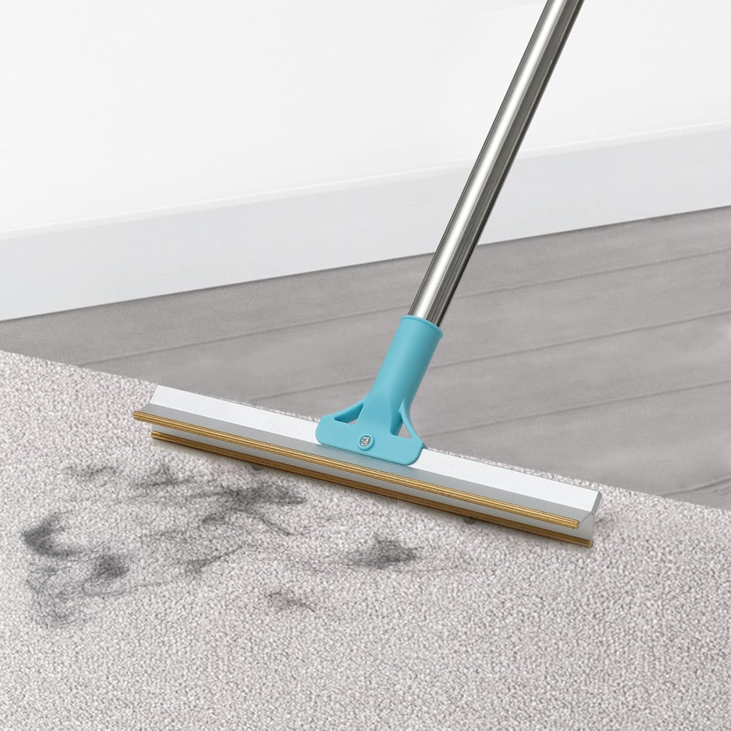 Carpet Rake for Pet , Reusable Cat Dog Hair Remover with 55’’ Long ...