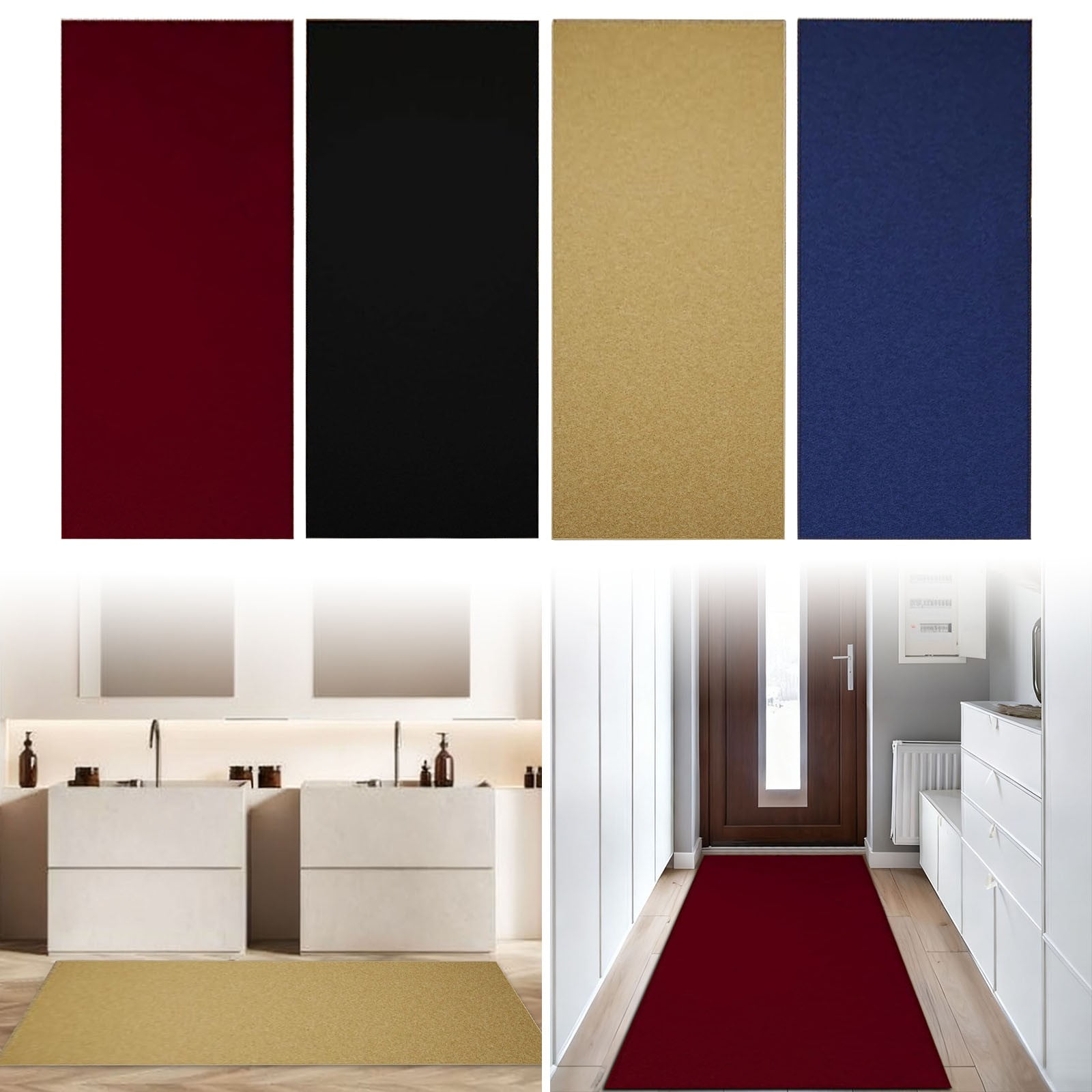 Carpet Runner, 24" x 71" Rubber Backing Hallways Area Rugs Commercial ...