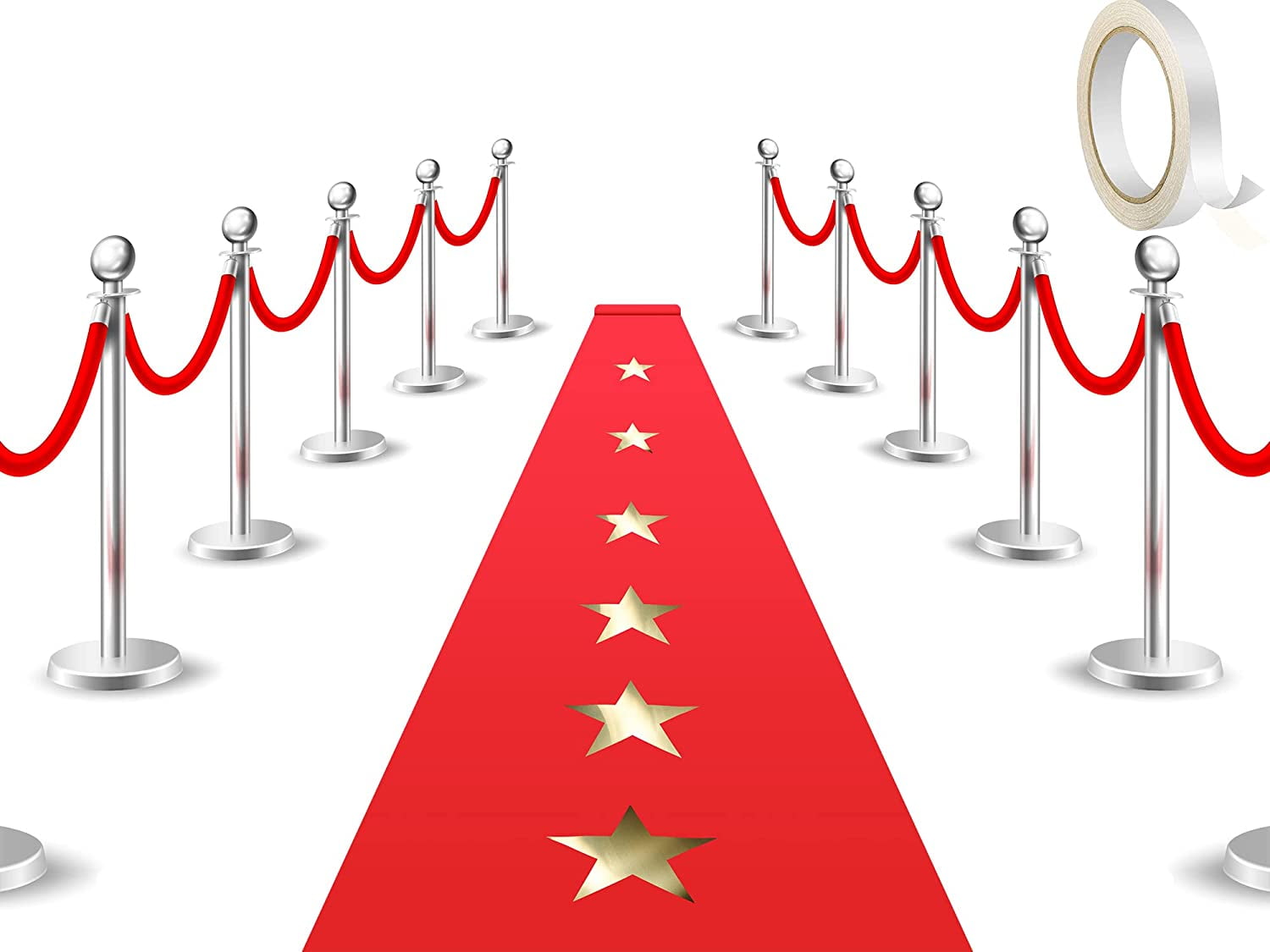 Carpet Runner Party Not Slip Red Aisle Runway Rug Runner with Carpet ...