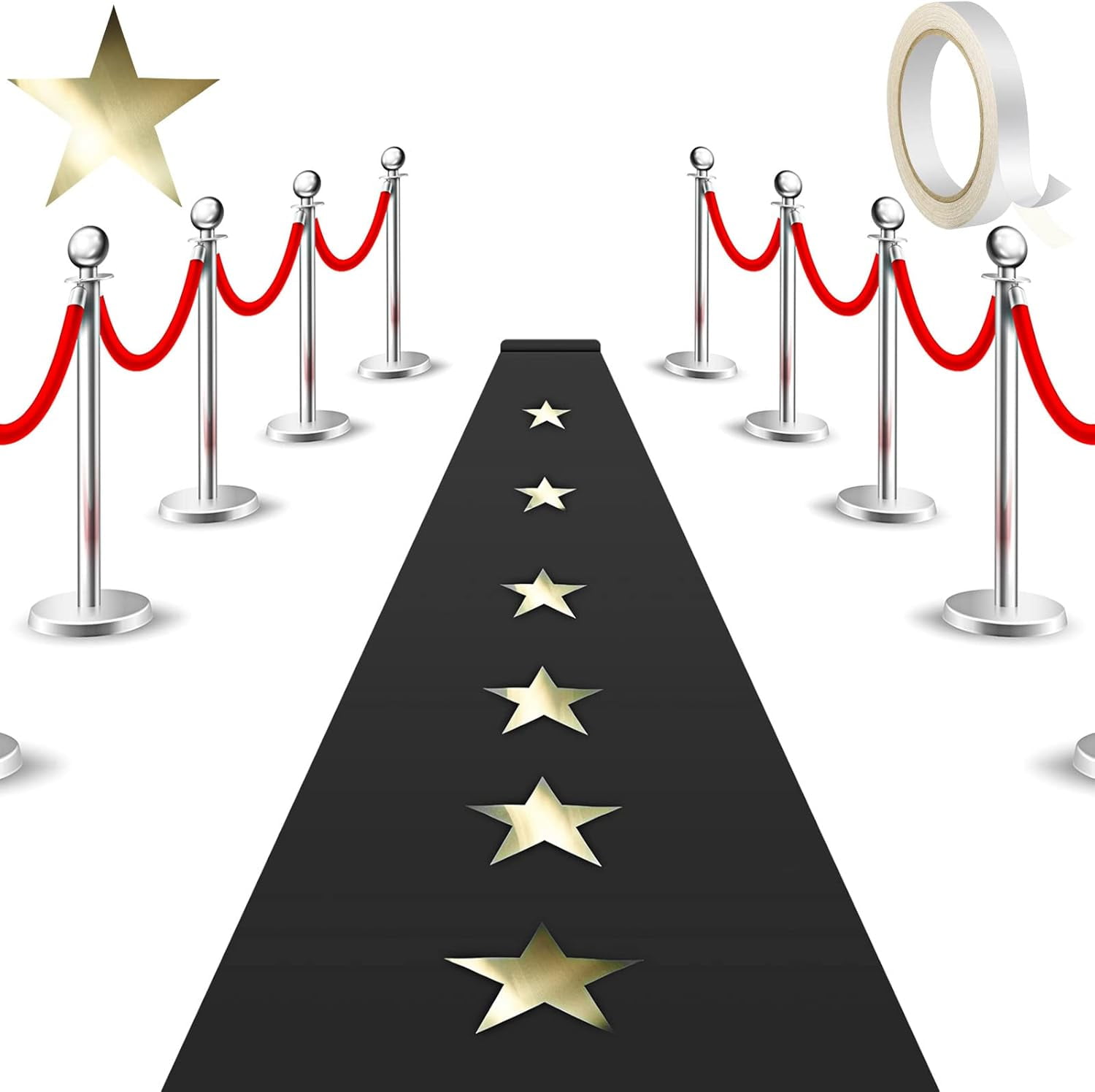 Carpet Runner Party Not Slip Red Aisle Runway Rug Runner with Carpet ...