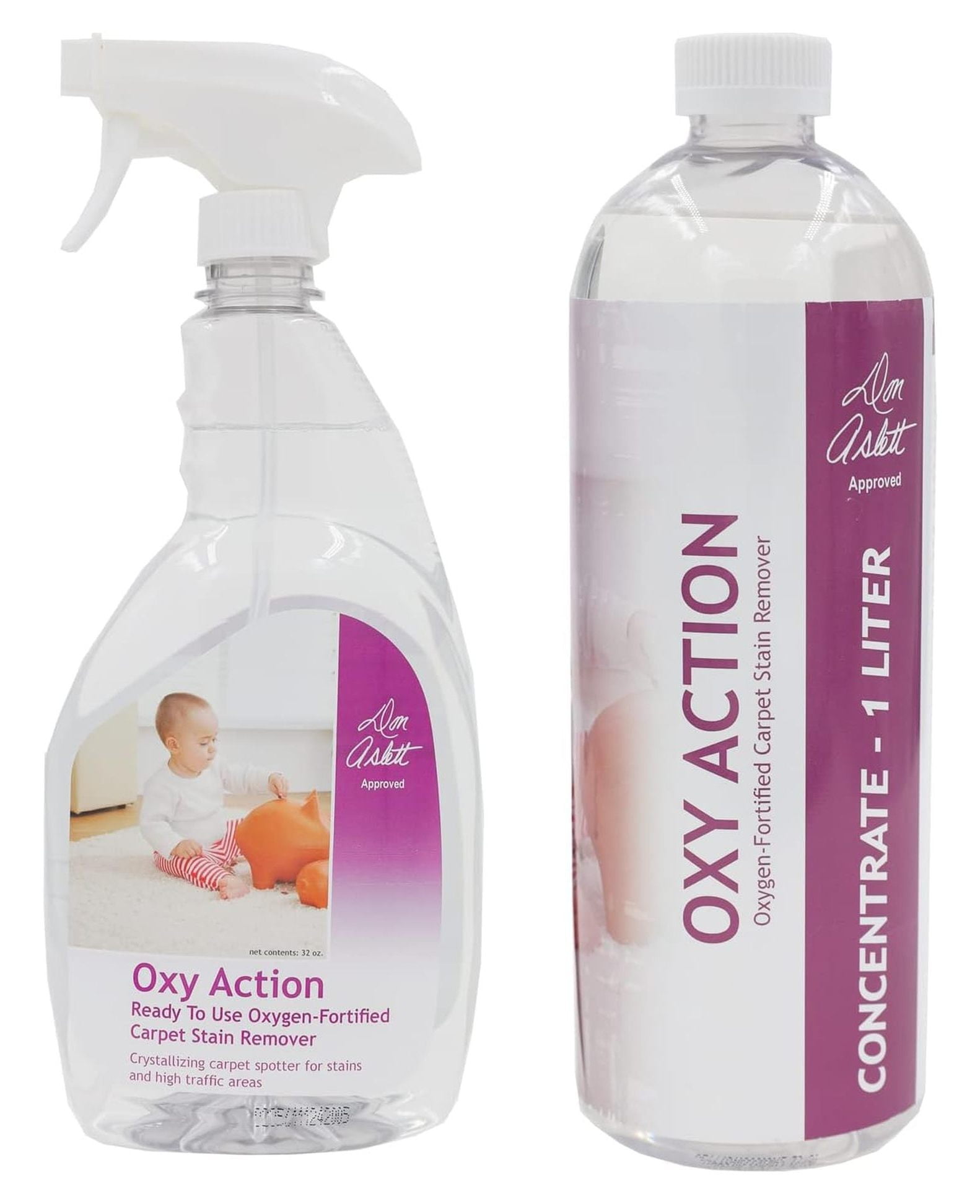 Carpet Stain Remover - Oxy Action Spray Cleaner Set - 1 Liter ...
