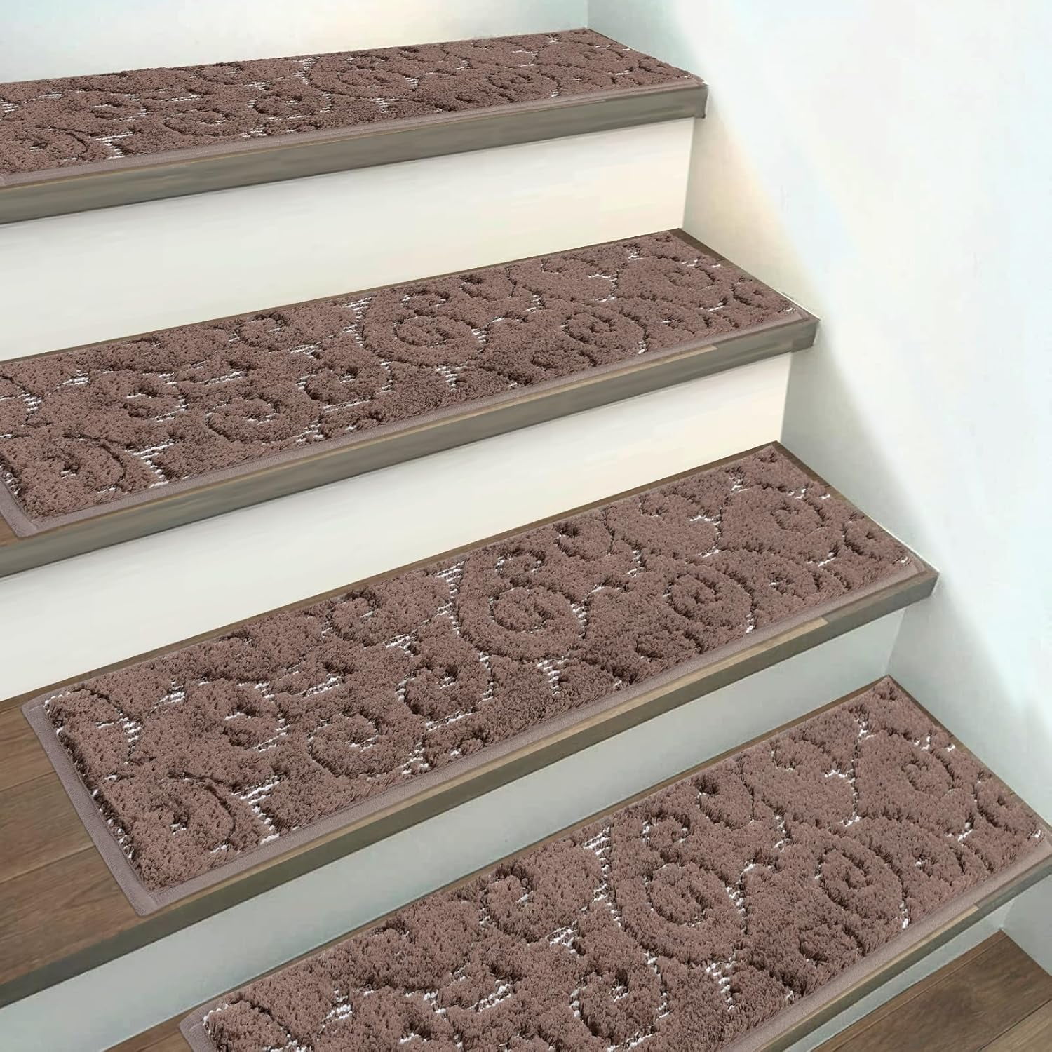 Carpet Stair Treads Non Slip 15 PCS 8" X 30" Edging Stair Runner for ...