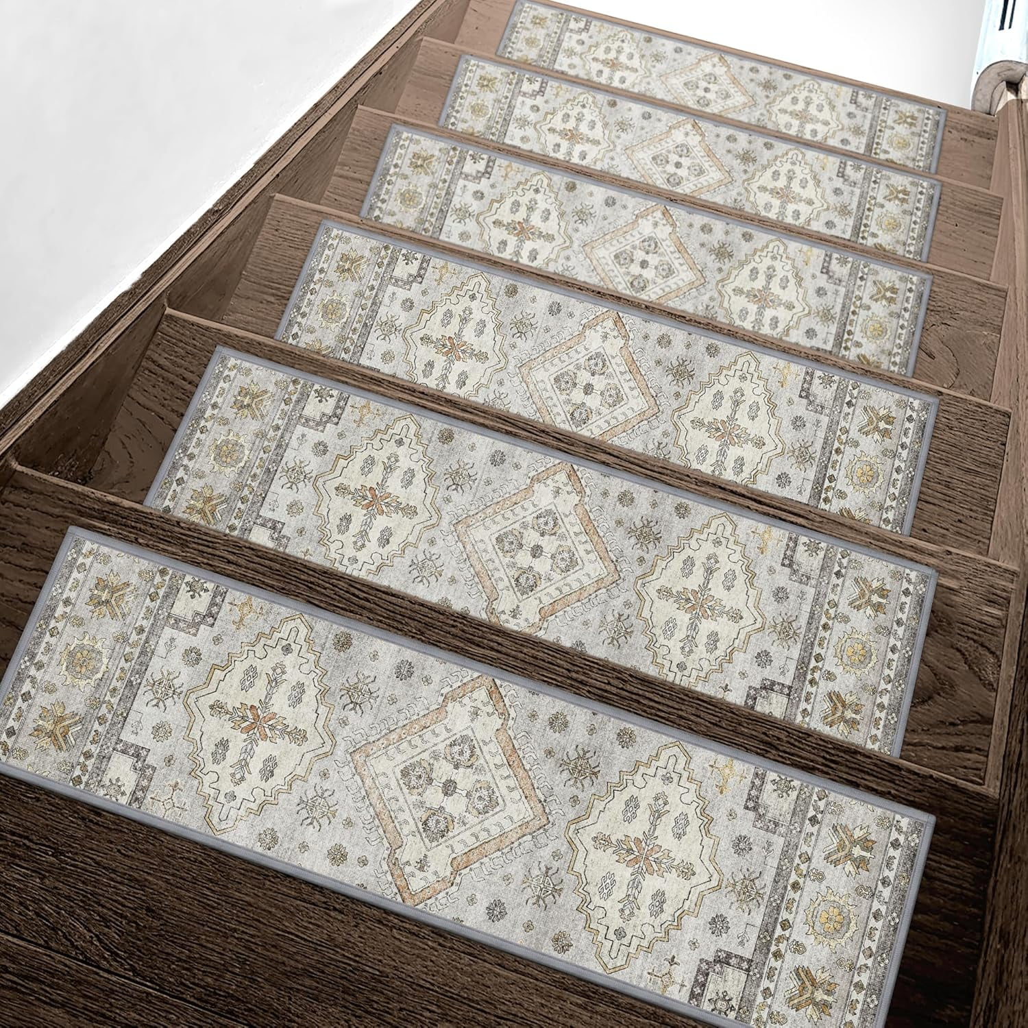 Carpet Stair Treads Non Slip 15PCS, 8" X 30"Edging Stair Runner for ...