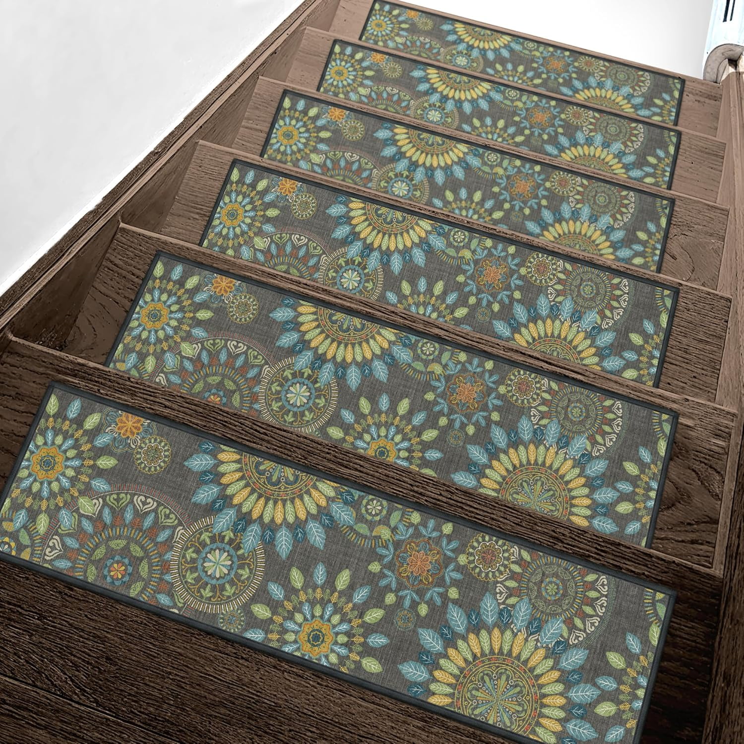 Carpet Stair Treads Non Slip 15PCS, 8" X 30" Edging Stair Runner for ...