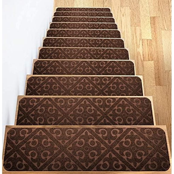 Carpet Stair Treads Set of 13 Non Slip Skid Rubber Runner Mats Rug ...