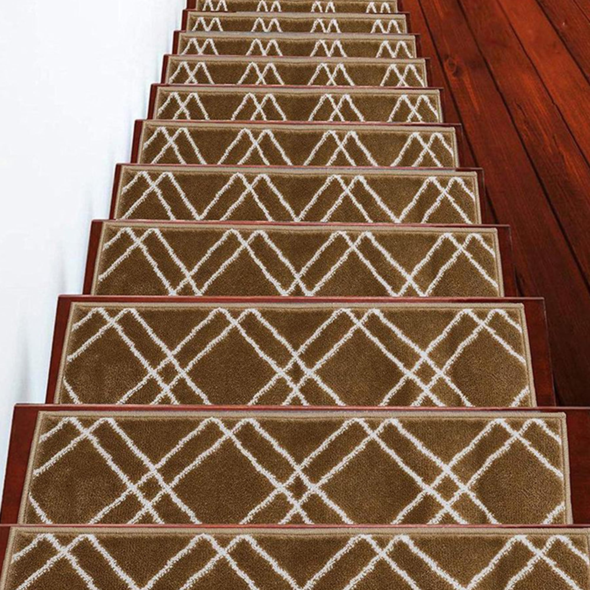 Carpet Stair Treads for Wooden Steps - Indoor Staircase Step Treads ...