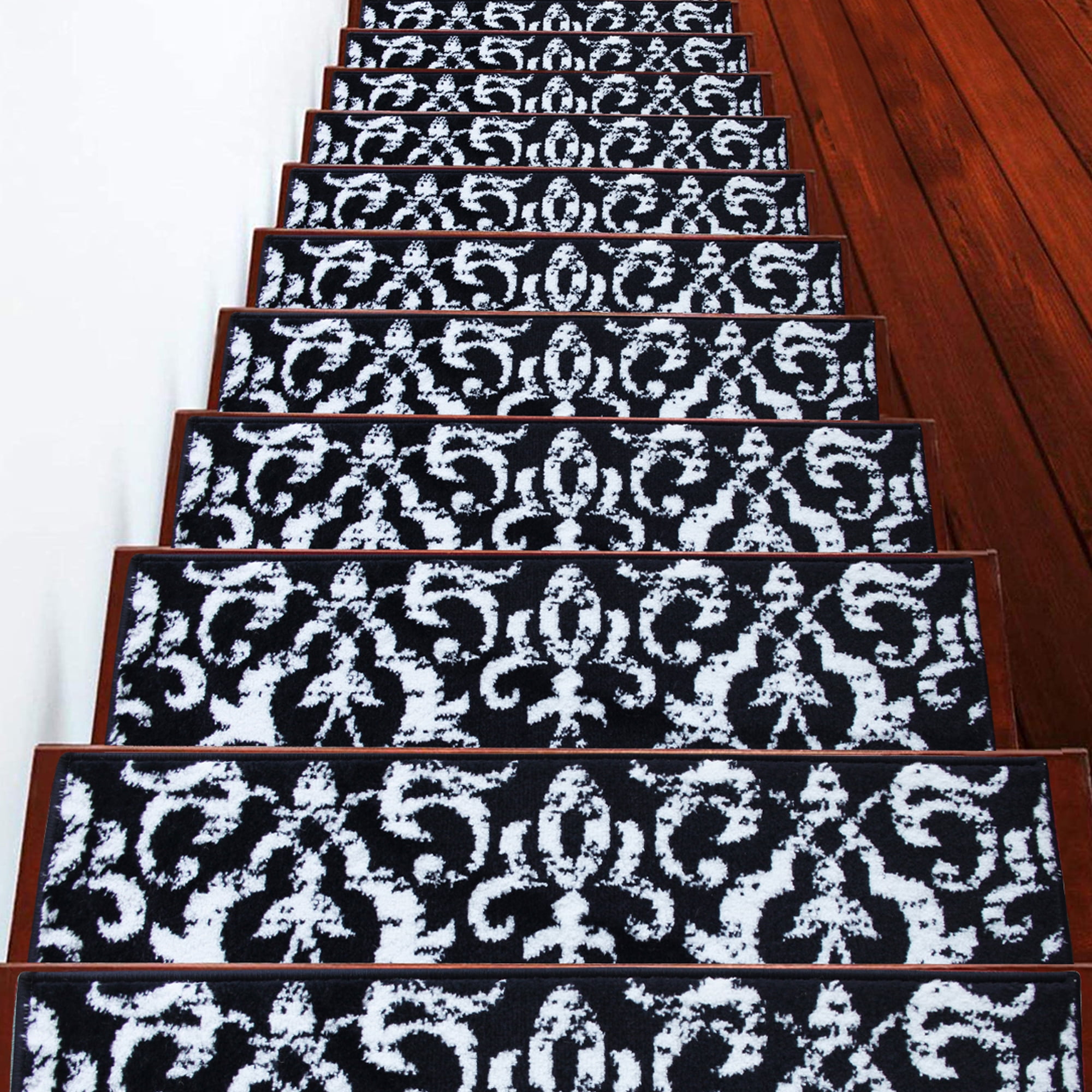 Carpet Stair Treads for Wooden Steps - Indoor Staircase Step Treads ...