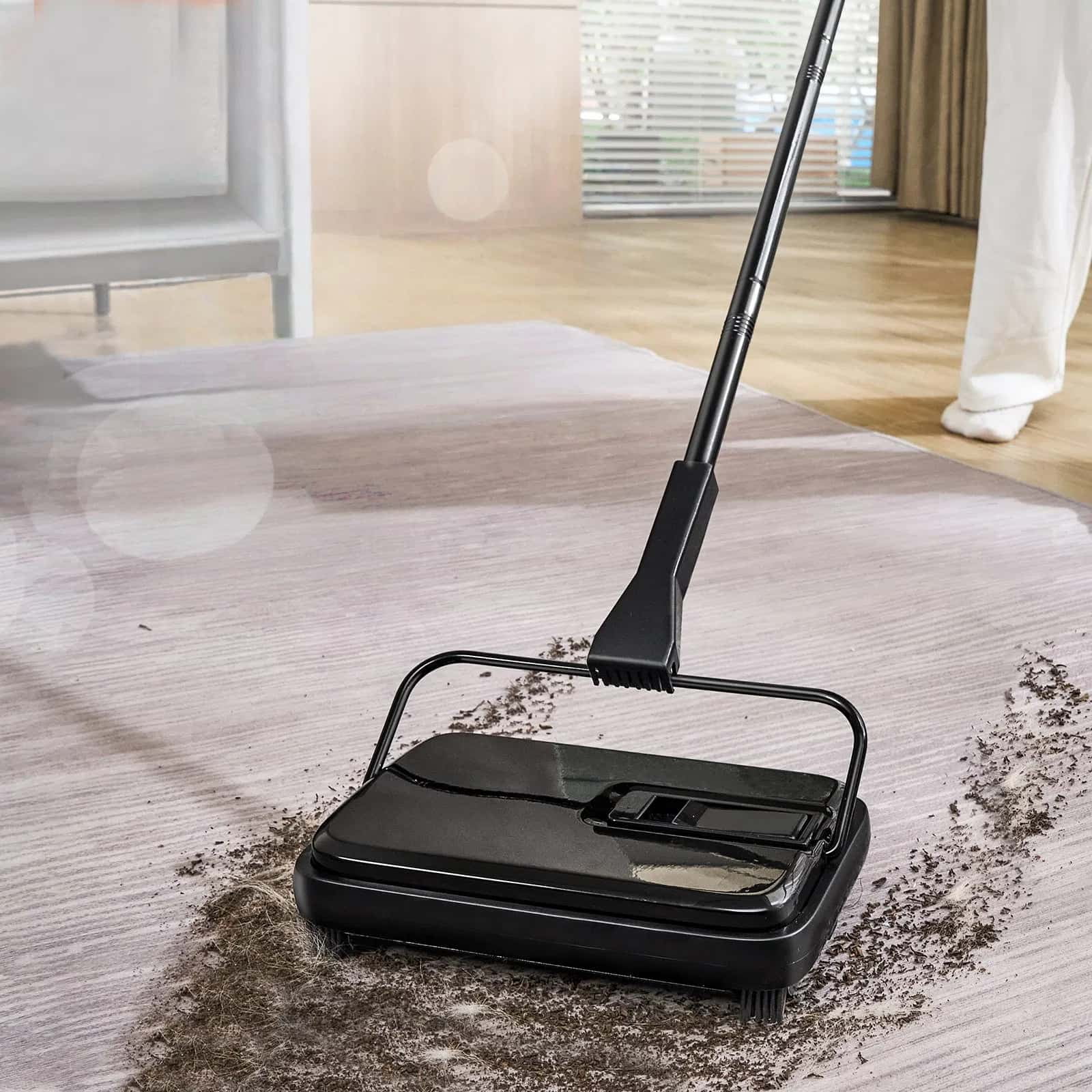 Carpet Sweeper, 7.87 in Sweeping Paths, Floor Sweeper Manual Non ...