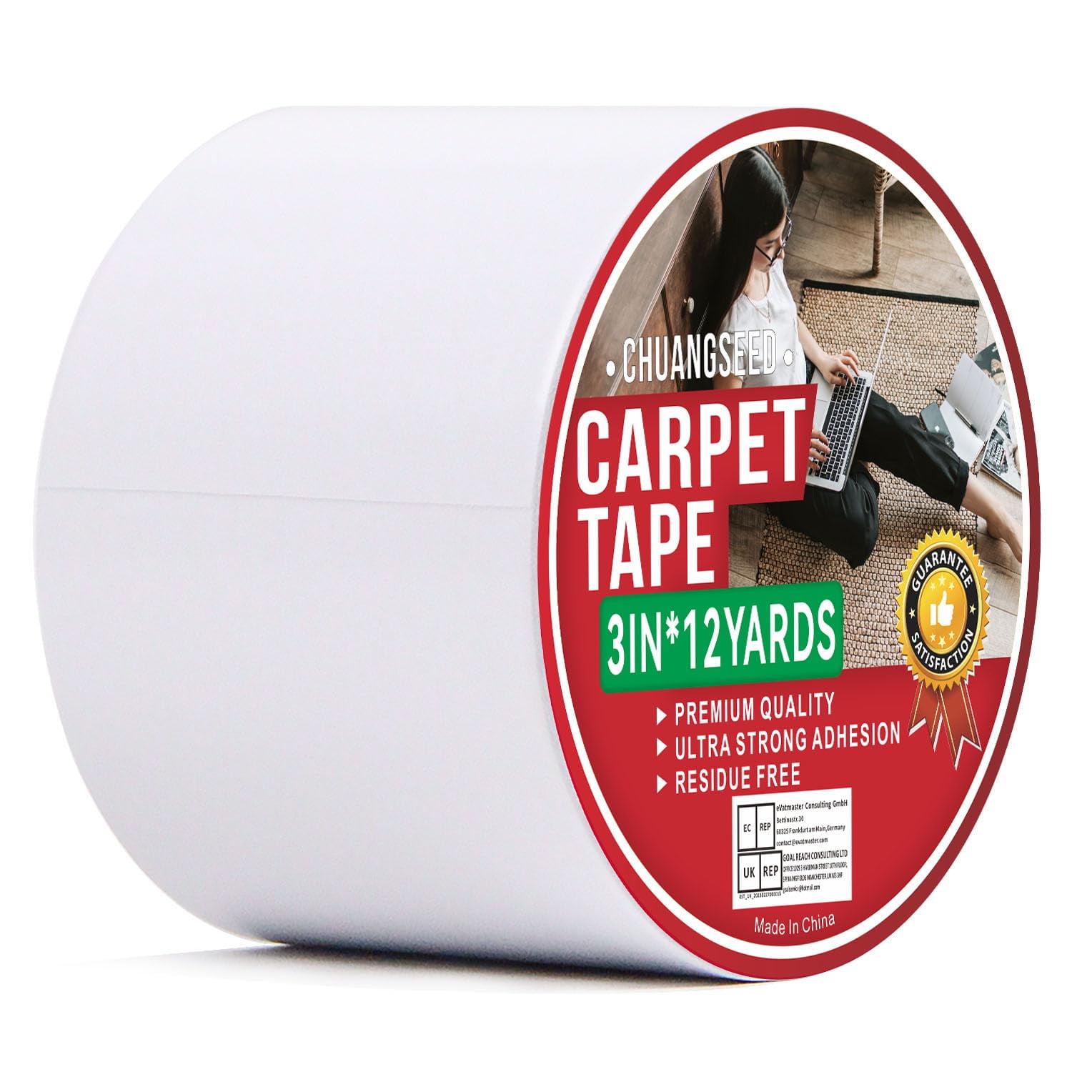 Carpet Tape Double Sided,White Rug Tape for Tile Area Rugs Hardwood ...