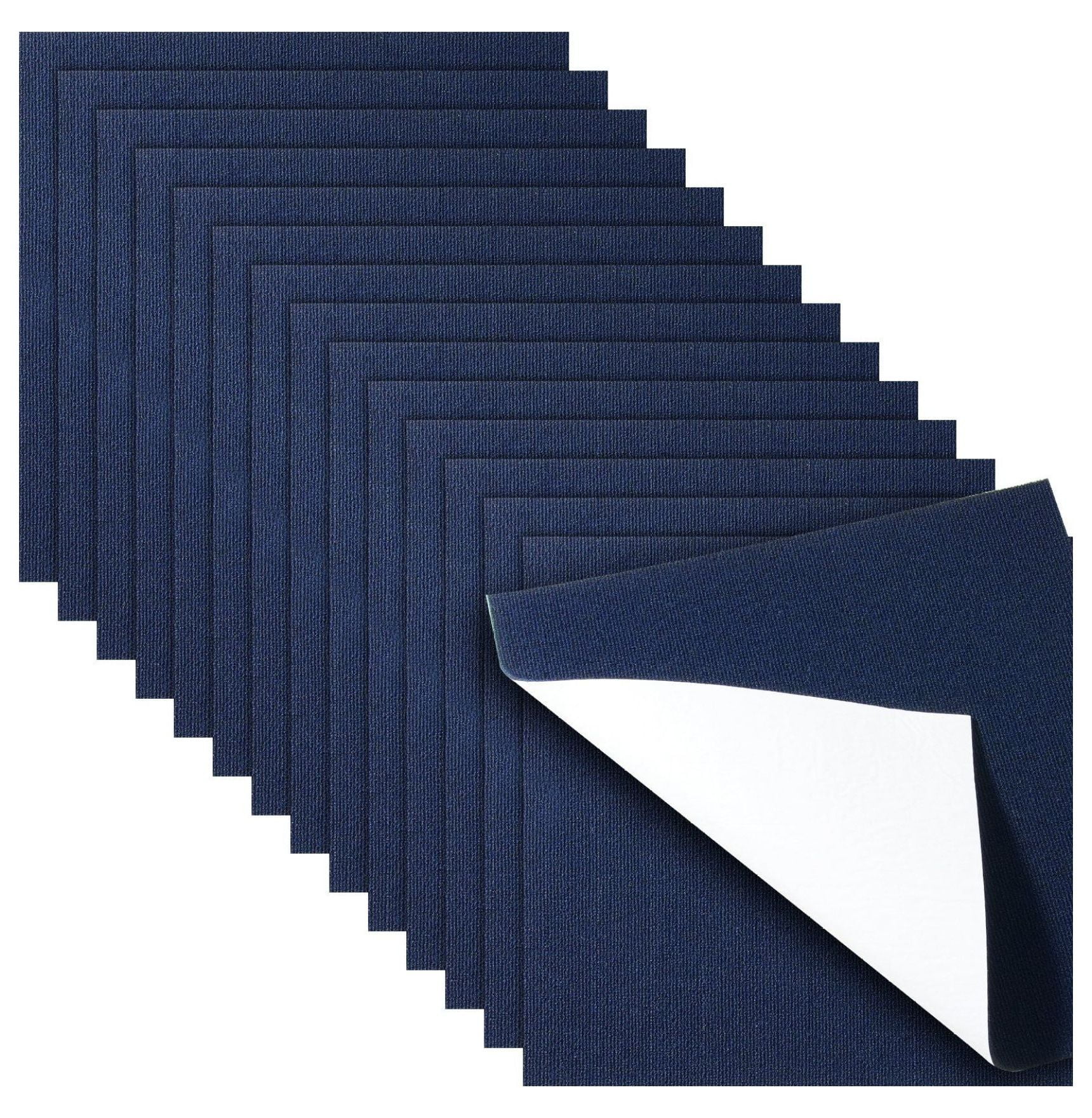 Carpet Tiles Peel and Stick, 24x24 Self Adhesive Carpet Squares, Padded ...