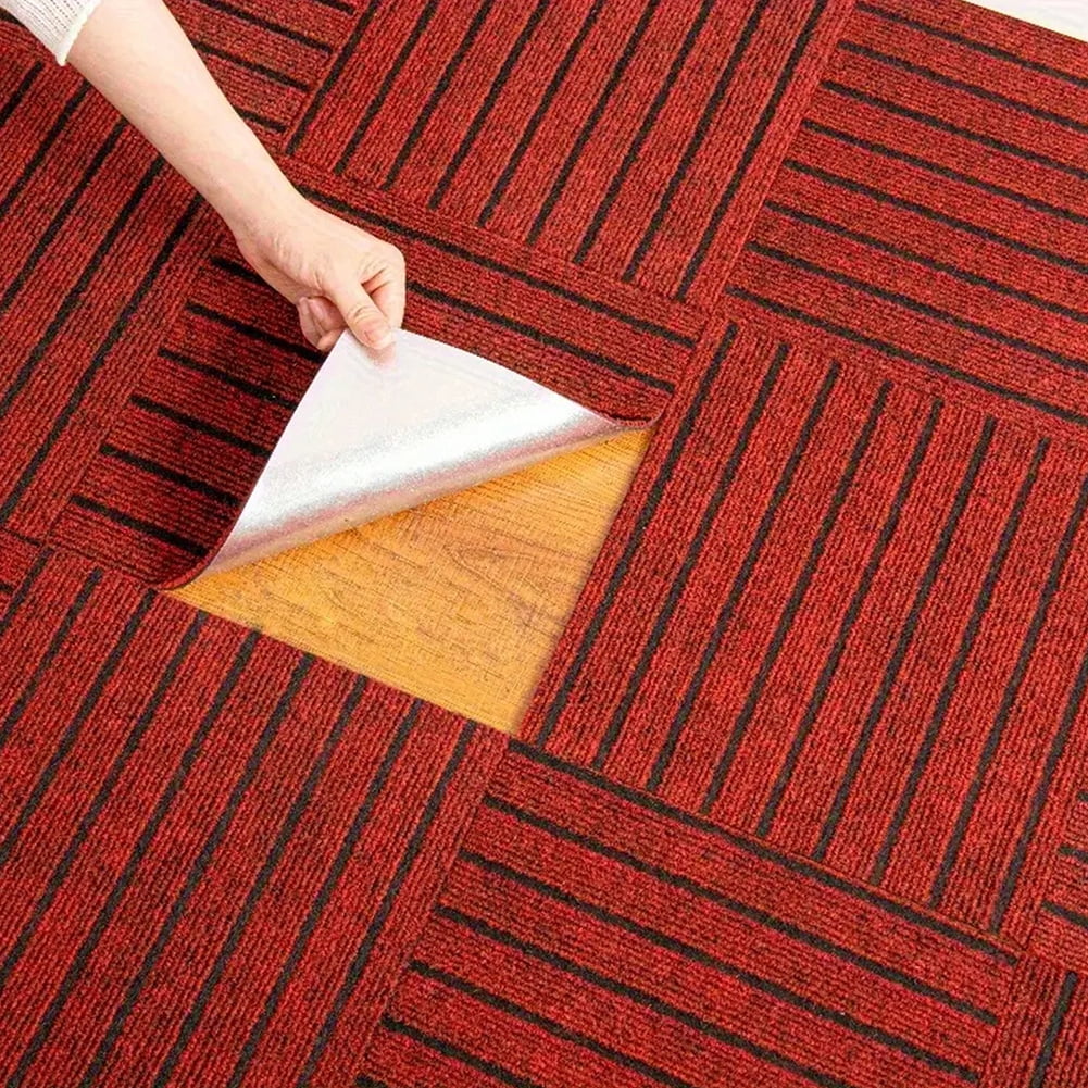 Carpet Tiles Reusable 12"x 12" Soft Padded Floor Tiles for Bedroom ...