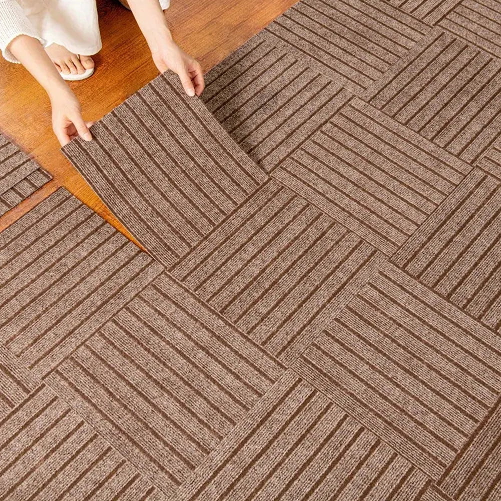 Carpet Tiles Reusable 12"x 12" Soft Padded Floor Tiles for Bedroom ...