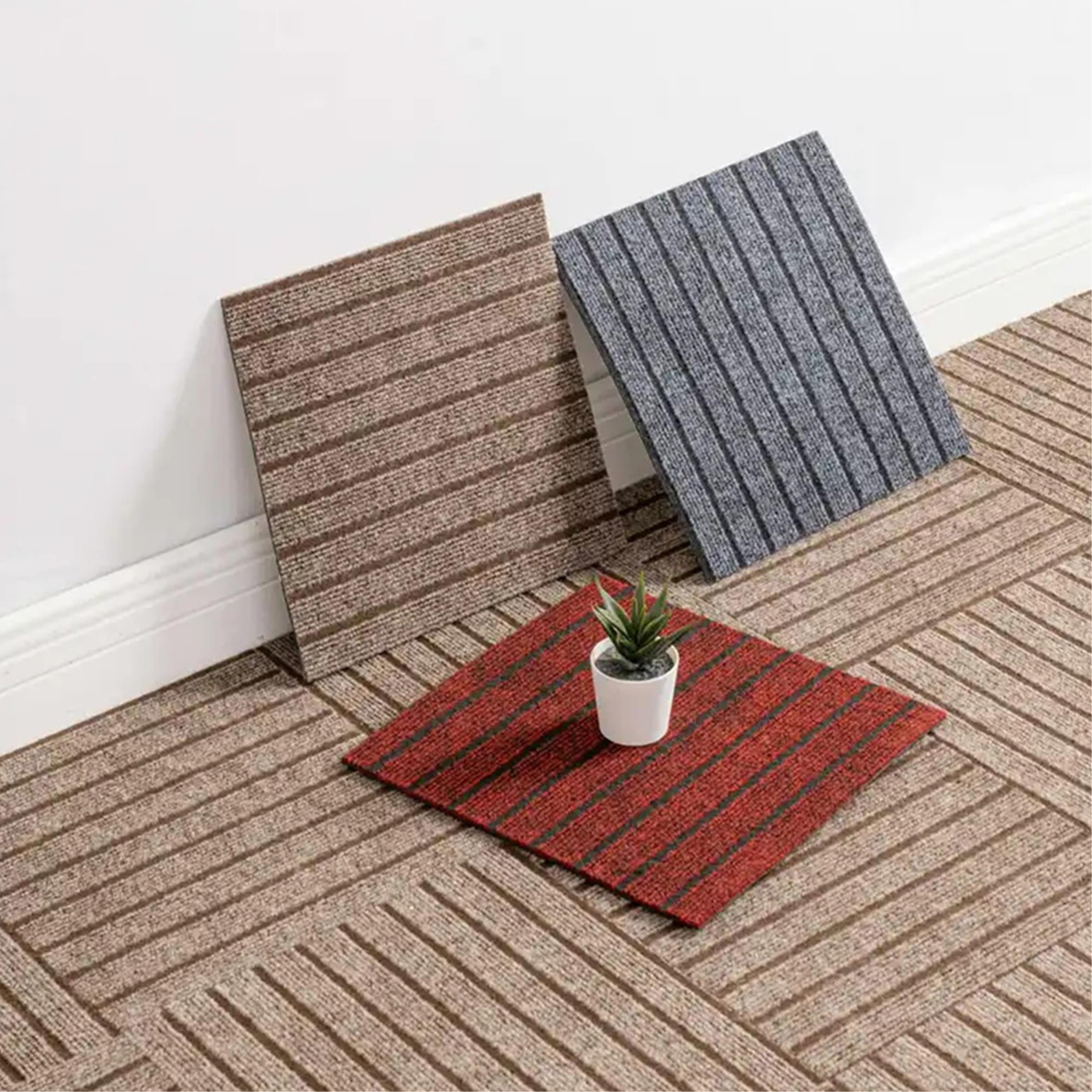 Carpet Tiles Reusable 12"x 12" Soft Padded Floor Tiles for Bedroom ...