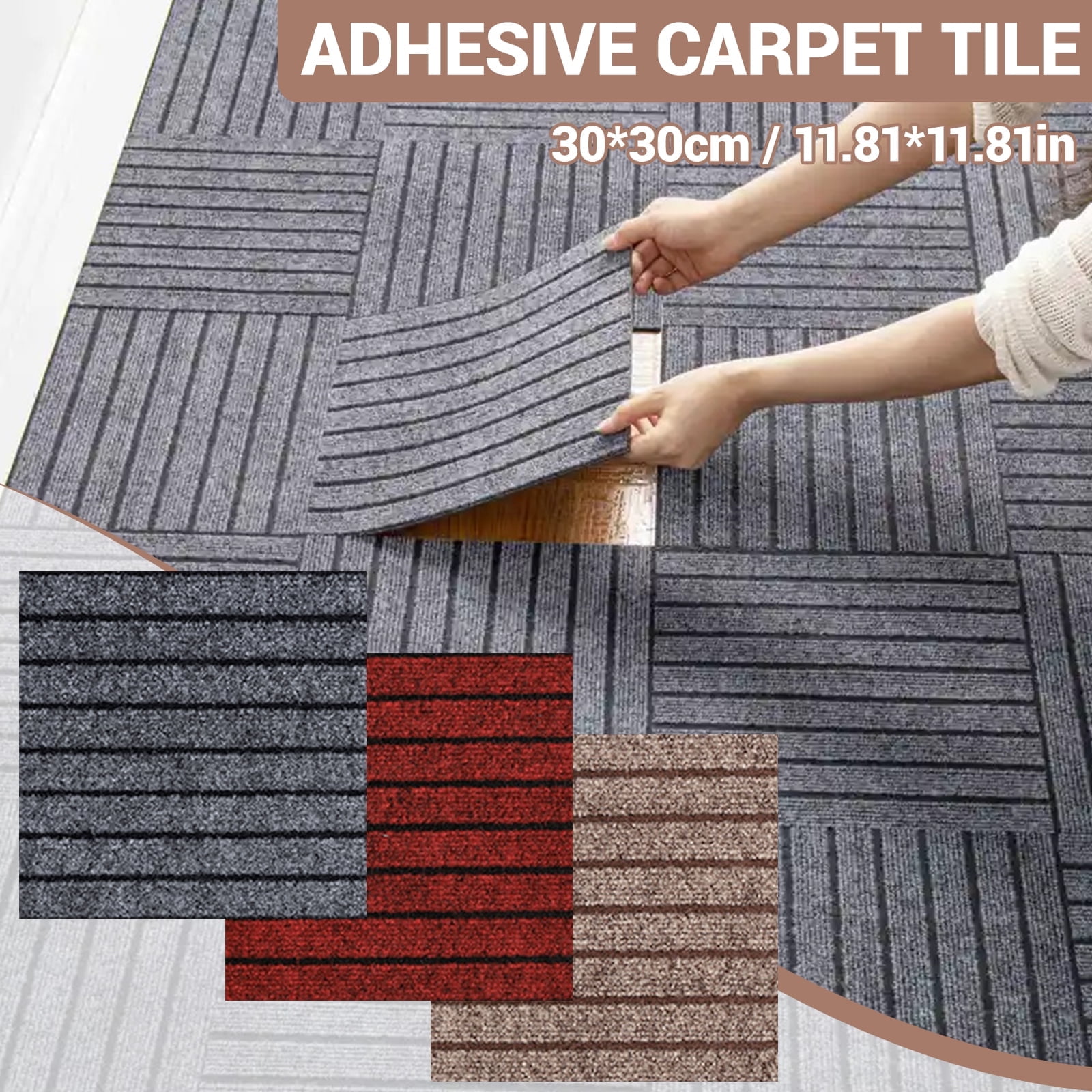 Carpet Tiles Reusable 12"x 12" Soft Padded Floor Tiles for Bedroom ...