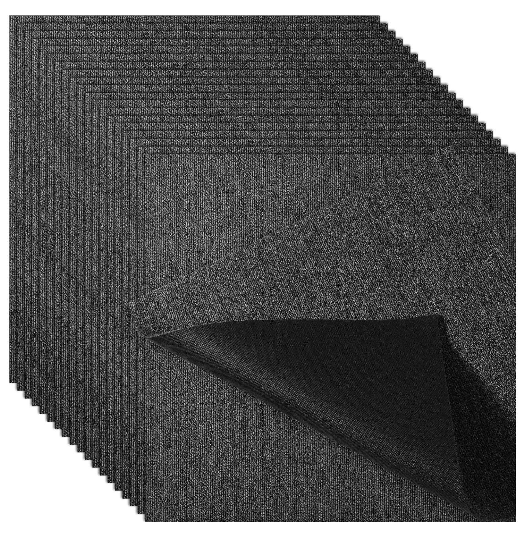 Carpet Tiles Reusable, 20"x 20" Carpet Squares With Padding Attached ...