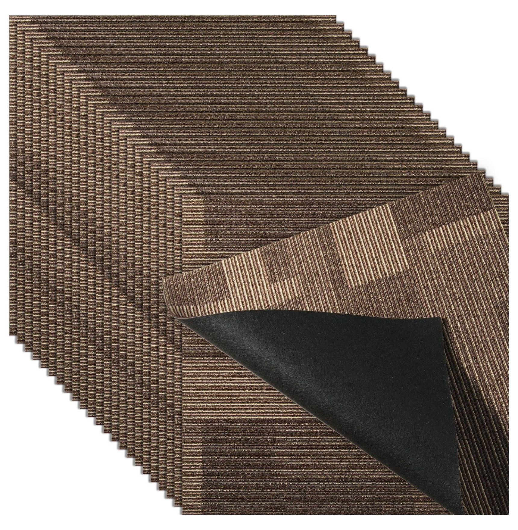 Carpet Tiles Reusable 24x24, Padded Carpet Squares, Easy Install DIY ...