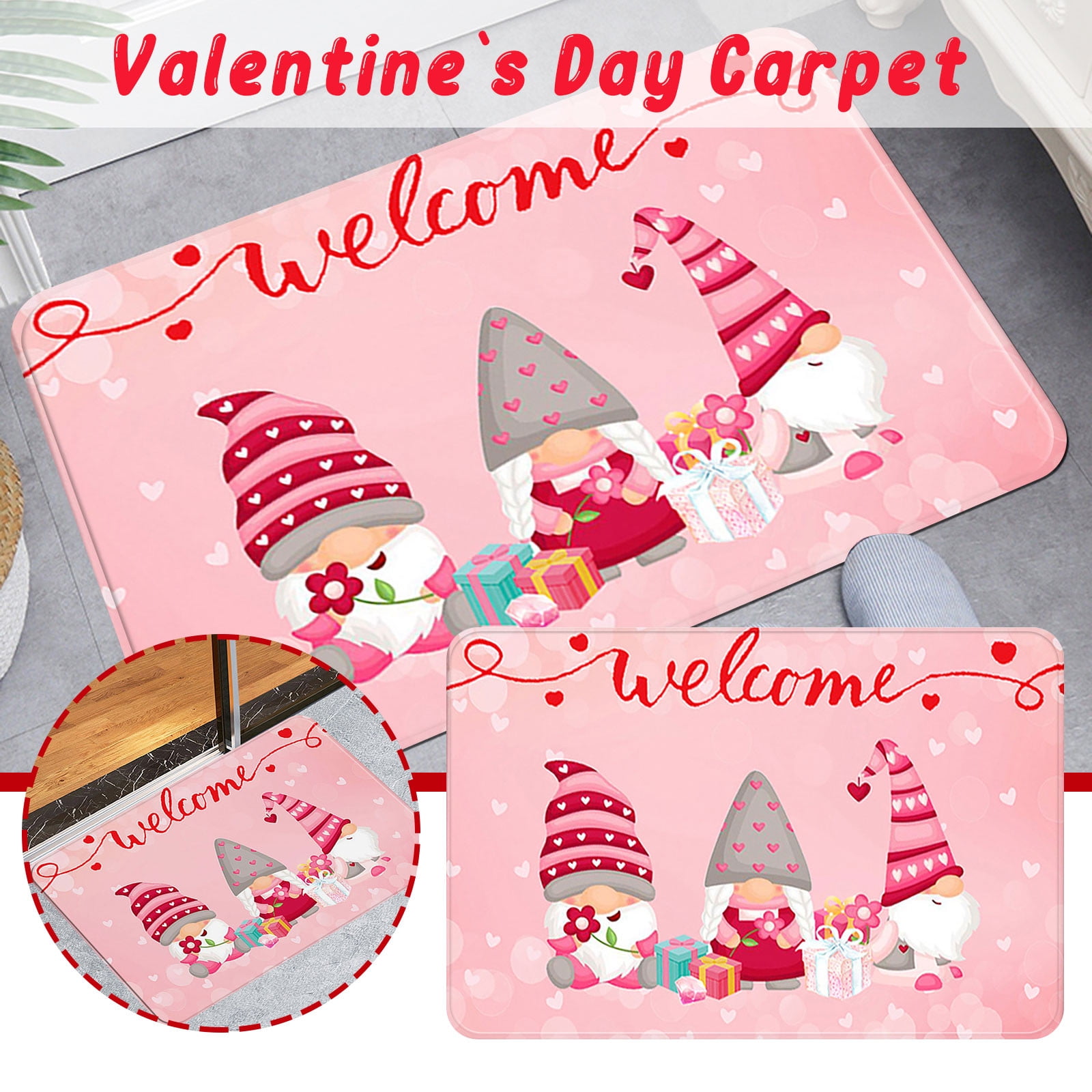 Carpet,Valentine's Day Indoor & Outdoor Door Mat Low Profile Resist ...