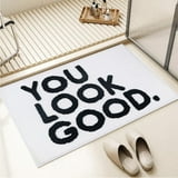 Carpet,You Look Good Bath Mat Black 、 White Bathroom Rugs Cute Bath ...