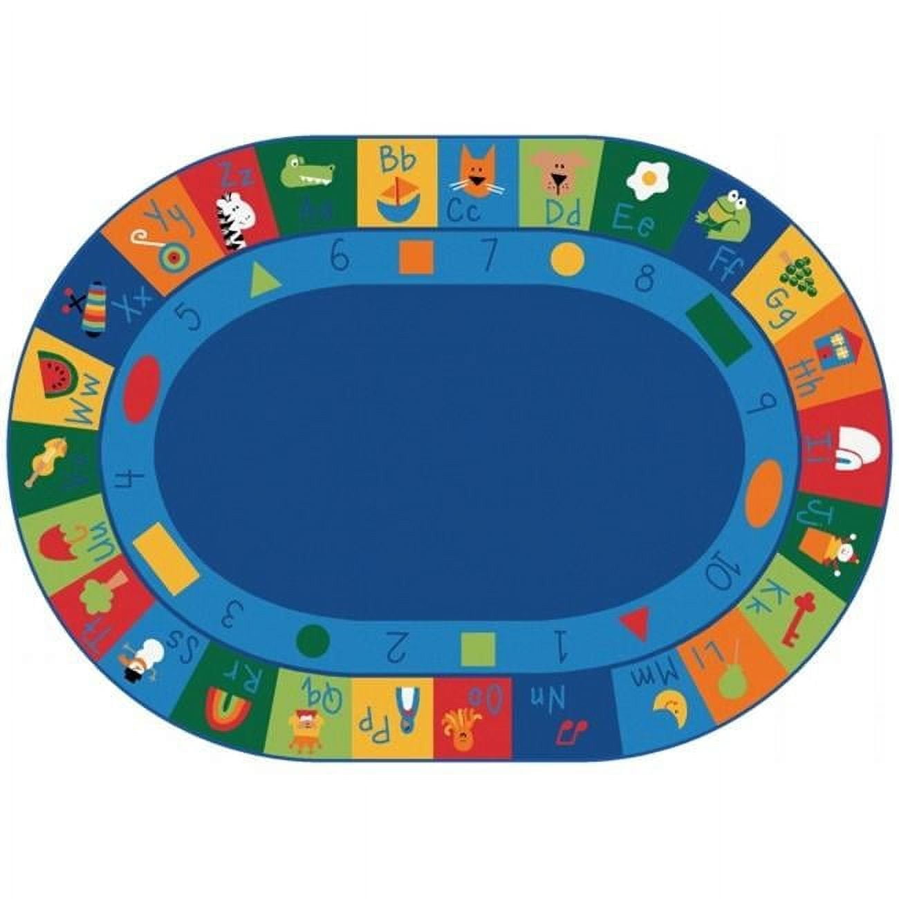 Carpets For Kids Learning Blocks 6.75 ft. x 9.42 ft. Oval Carpet ...