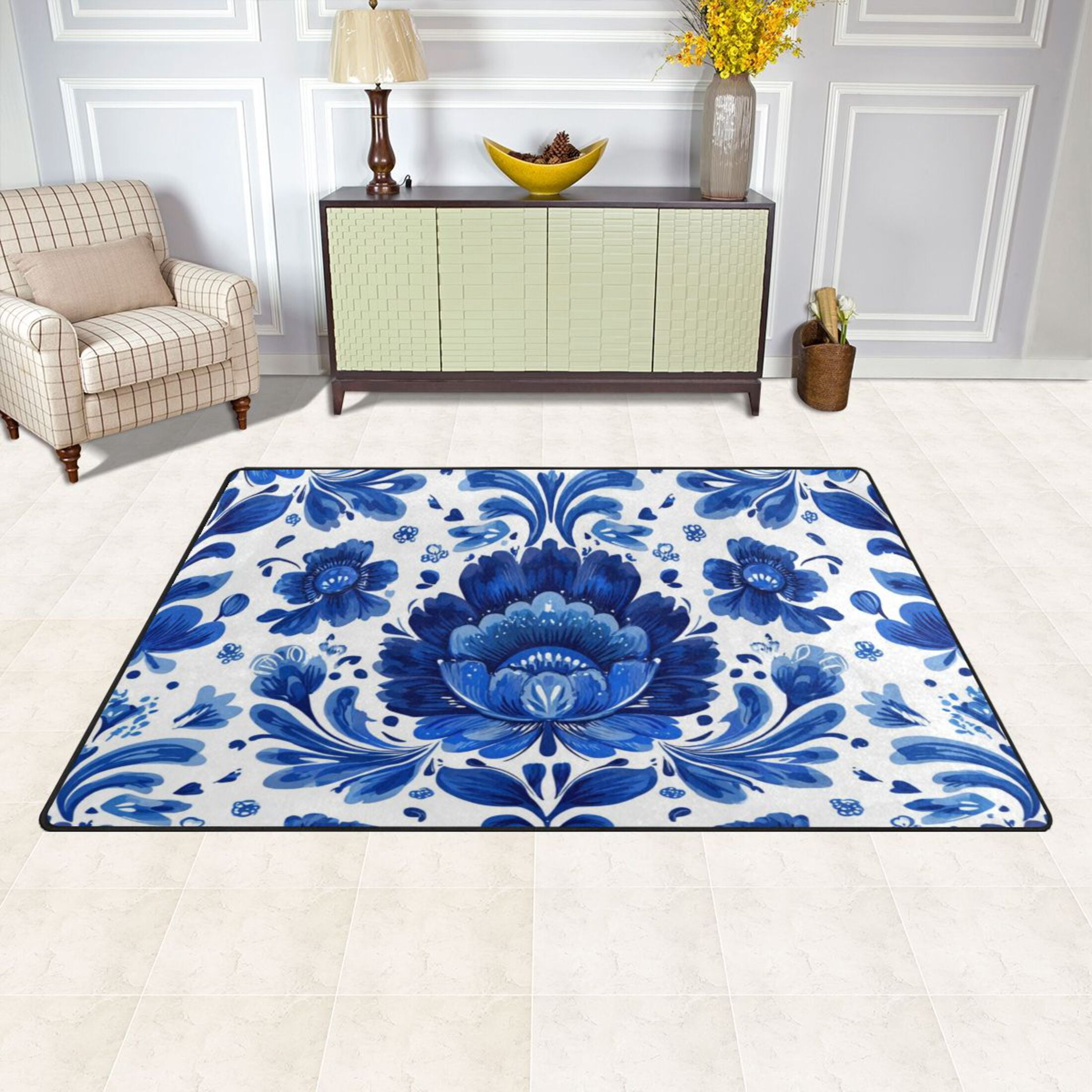 Carpets For Living Room Bedroom Ultra Soft Comfy Thickened Memory-Foam ...