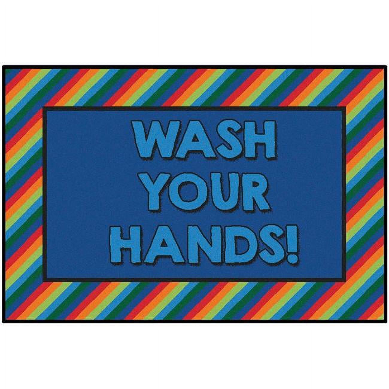 Carpets for Kids 37.44 3 ft. x 4 ft. 6 in. Rectangle Rainbow Striped ...