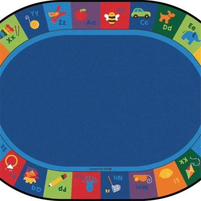 Carpets for Kids 5906 6 ft. 9 in. x 9 ft. 5 in. Oval Sequential Seating ...