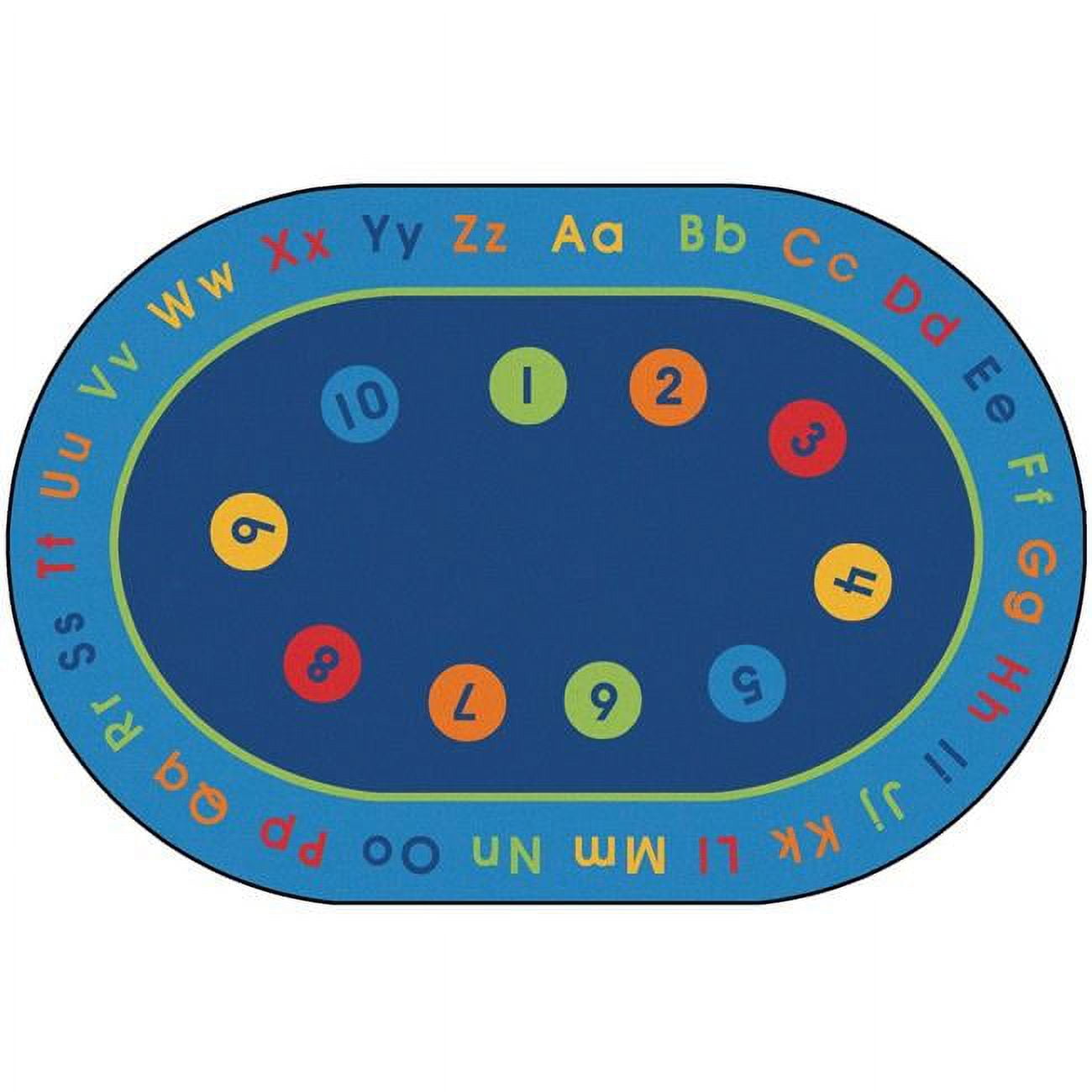 Carpets for Kids 8 x 12 ft. Oval Basic Concepts Literacy Rug - Walmart.com